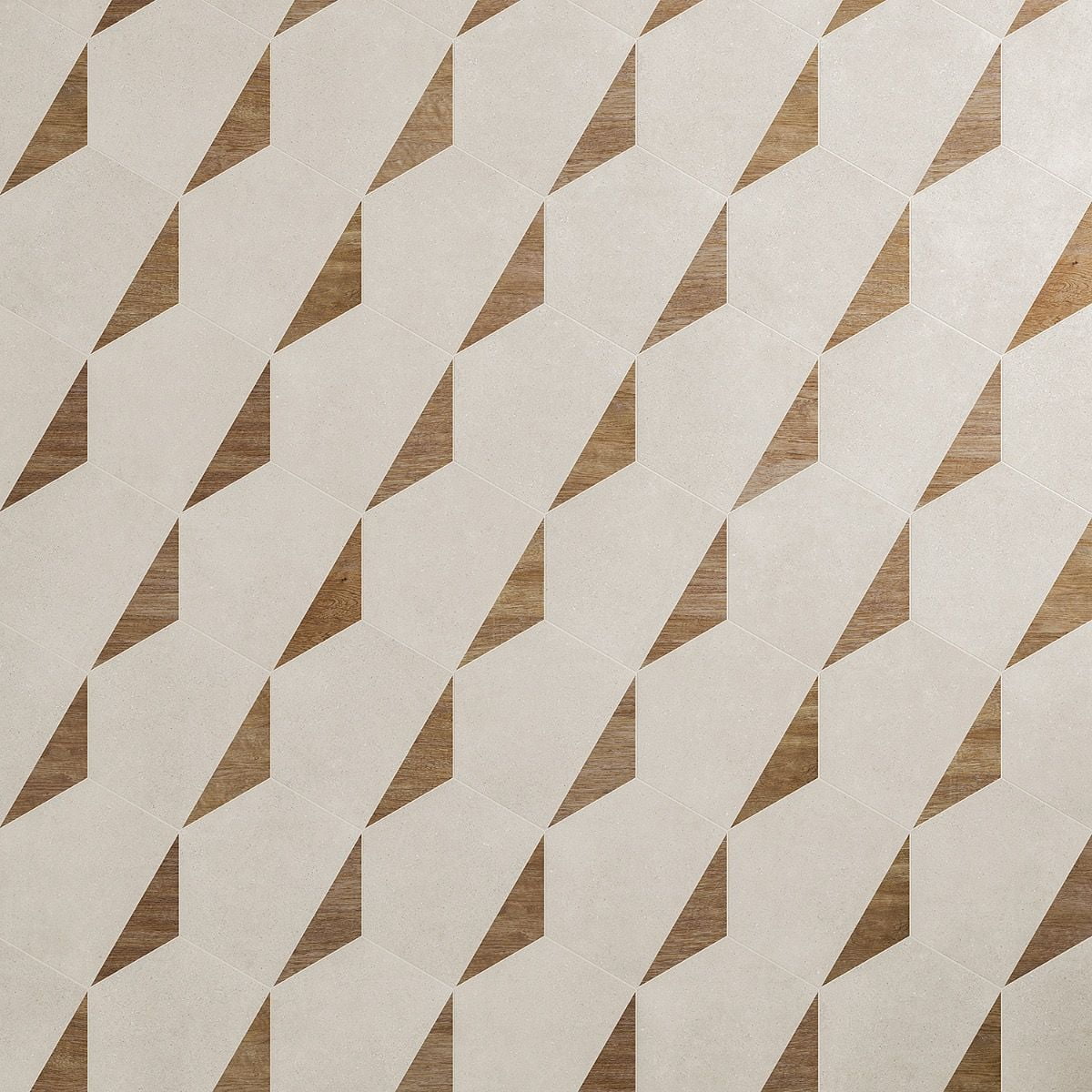 Bond Tile Arbor Hex Taupe Wood 12.5" Matte Porcelain Floor and Wall ...
