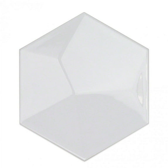 Bond Tile Magen 3D-Hex White Polished Ceramic Hexagon Tile Sample ...