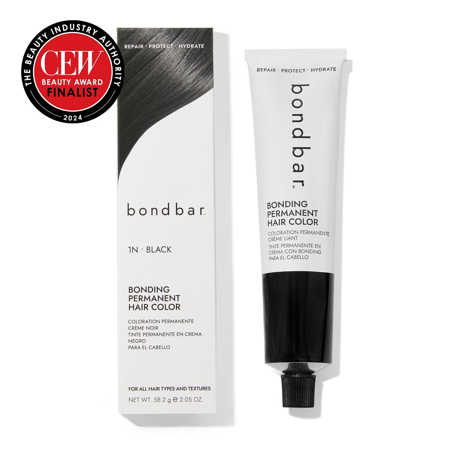 Bondbar 1N Black Bonding Permanent Creme Hair Color, Repairing hair dye ...