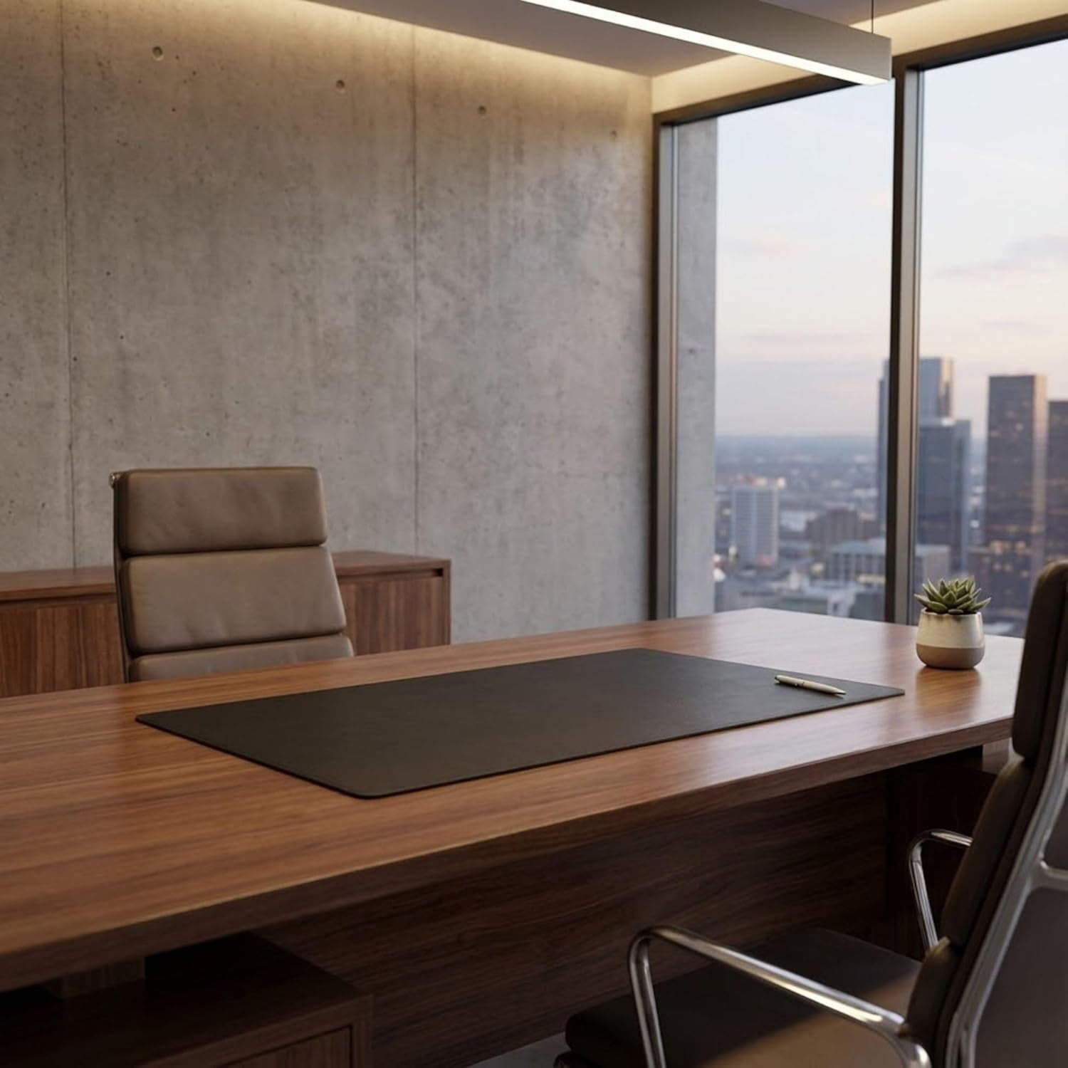 Bonded Leather Desk Mat - Rollable Executive Office Blotter with ...