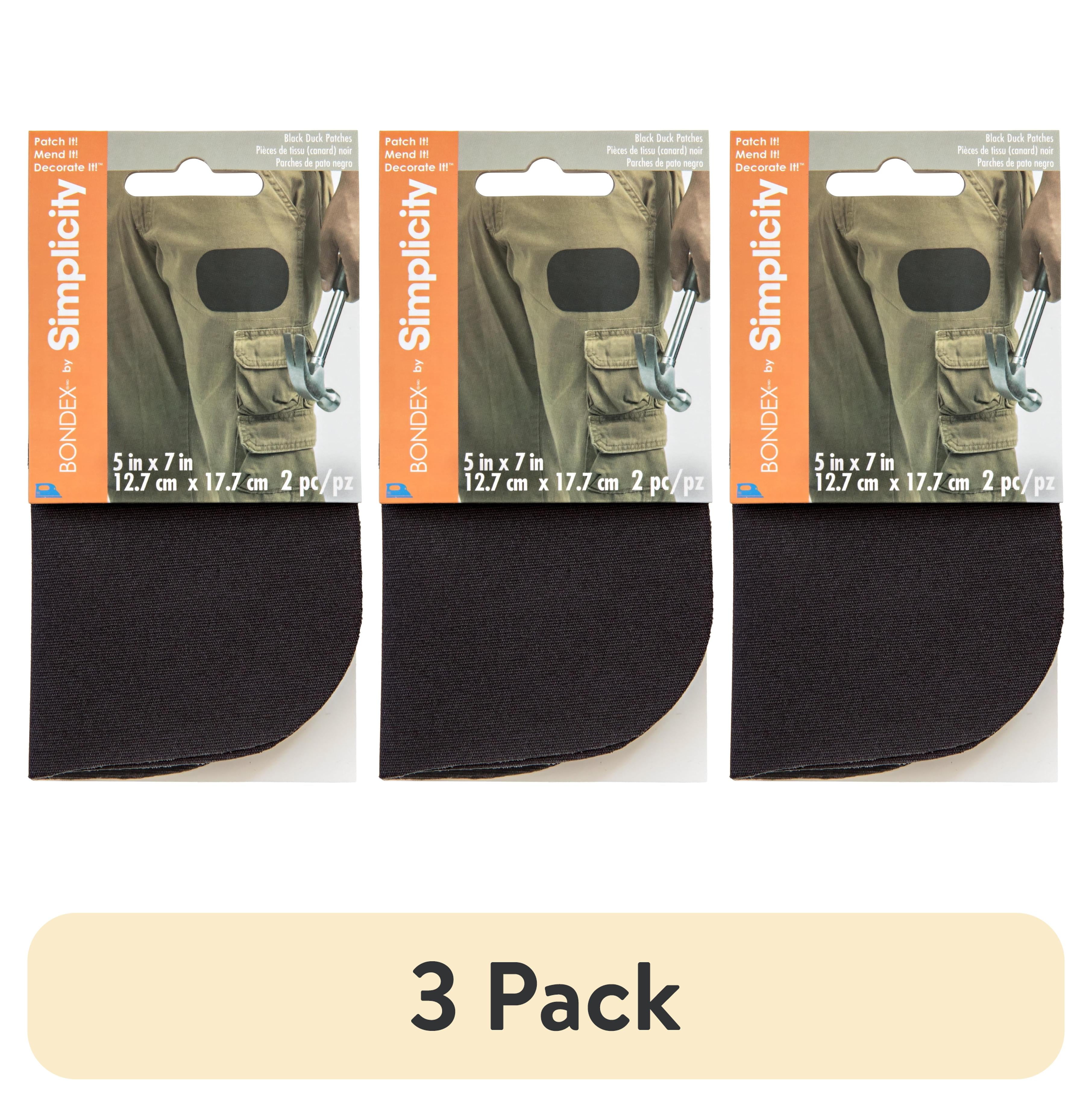 (3 pack) Bondex Dark Black 5"x 7" Fabric Iron-on Patches, 2 Pieces ...