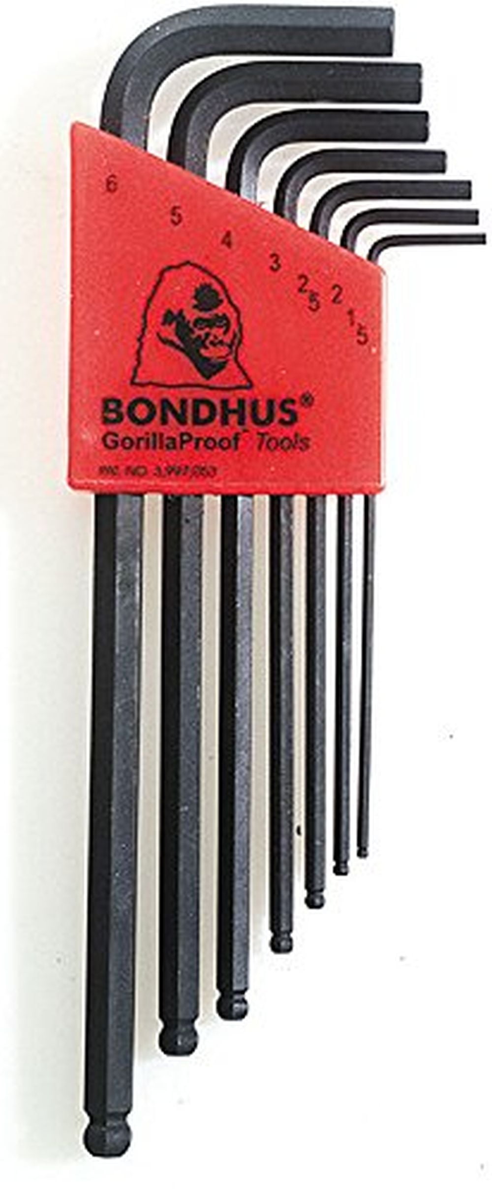 Bondhus 10992 Set of 7 Balldriver L-wrenches, sizes 1.5-6mm - Walmart.com