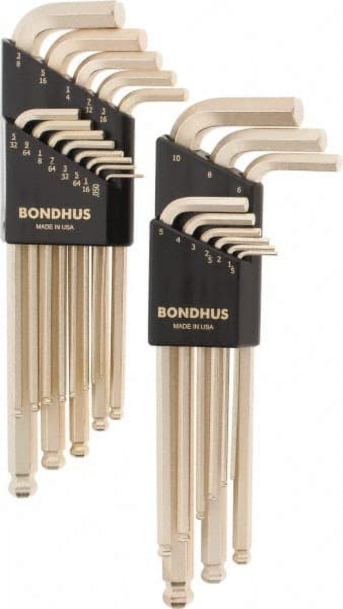 Bondhus 22 Piece L-Key Ball End Hex Key Set Hex Range 0.05 to 3/8 ...