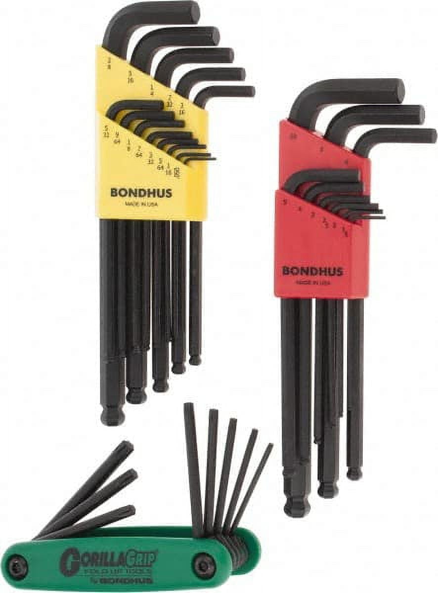 Bondhus 30 Piece T9 to T40 Protanium Assortment Torx/Hex Combo Key Set ...