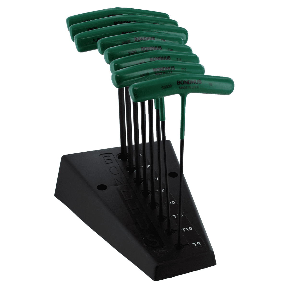 Bondhus Star T-Handle Set with Ergonomic Grip & Stand, 8 Sizes T9-T40 ...