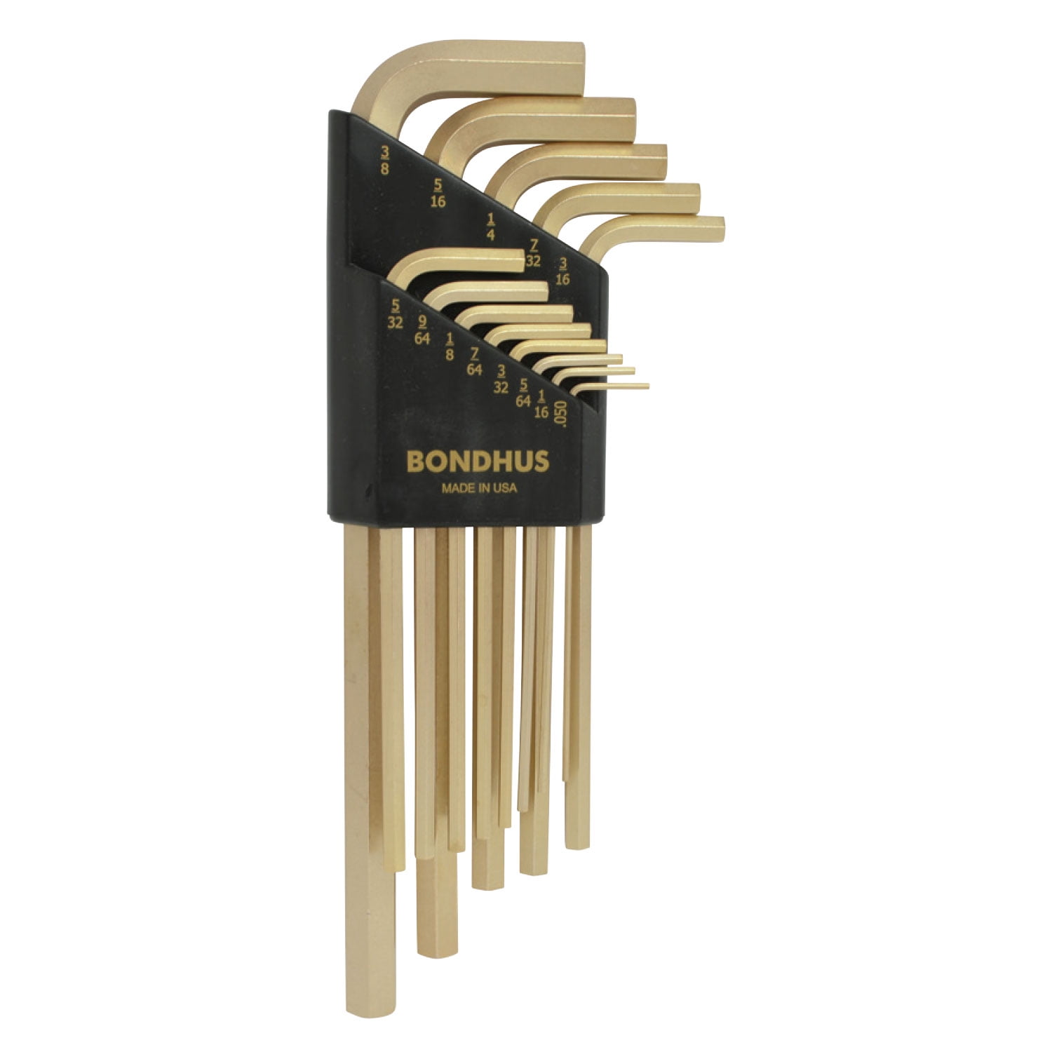 Bondhus 39195 Set of 15 Hex L-wrenches w/GoldGuard,Extra Long,sizes 1. ...
