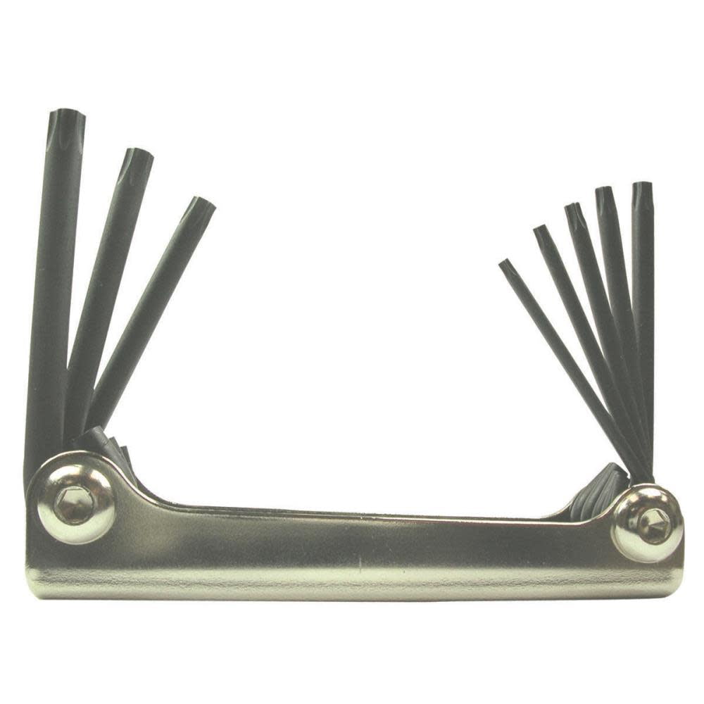 Bondhus 8 Pc Fold-Up T9-T40 Star Fold-Up Key Set - Walmart.com