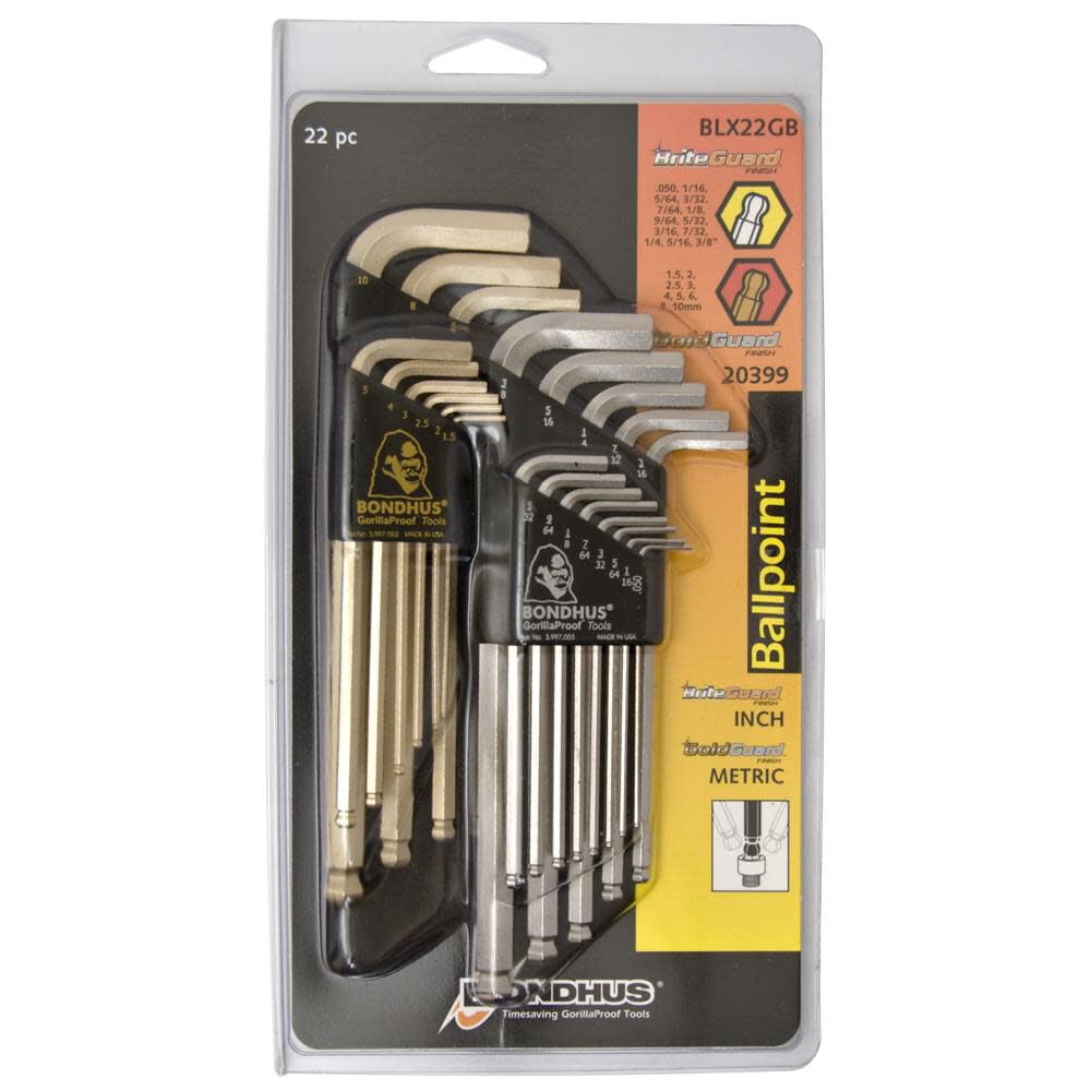 Bondhus Balldriver L-Wrench Double Pack - Walmart.com