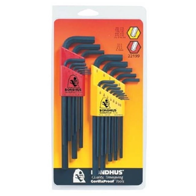 Bondhus Inch-Mm Hex L-Wrench Setw-12137 & 1 - Walmart Business Supplies