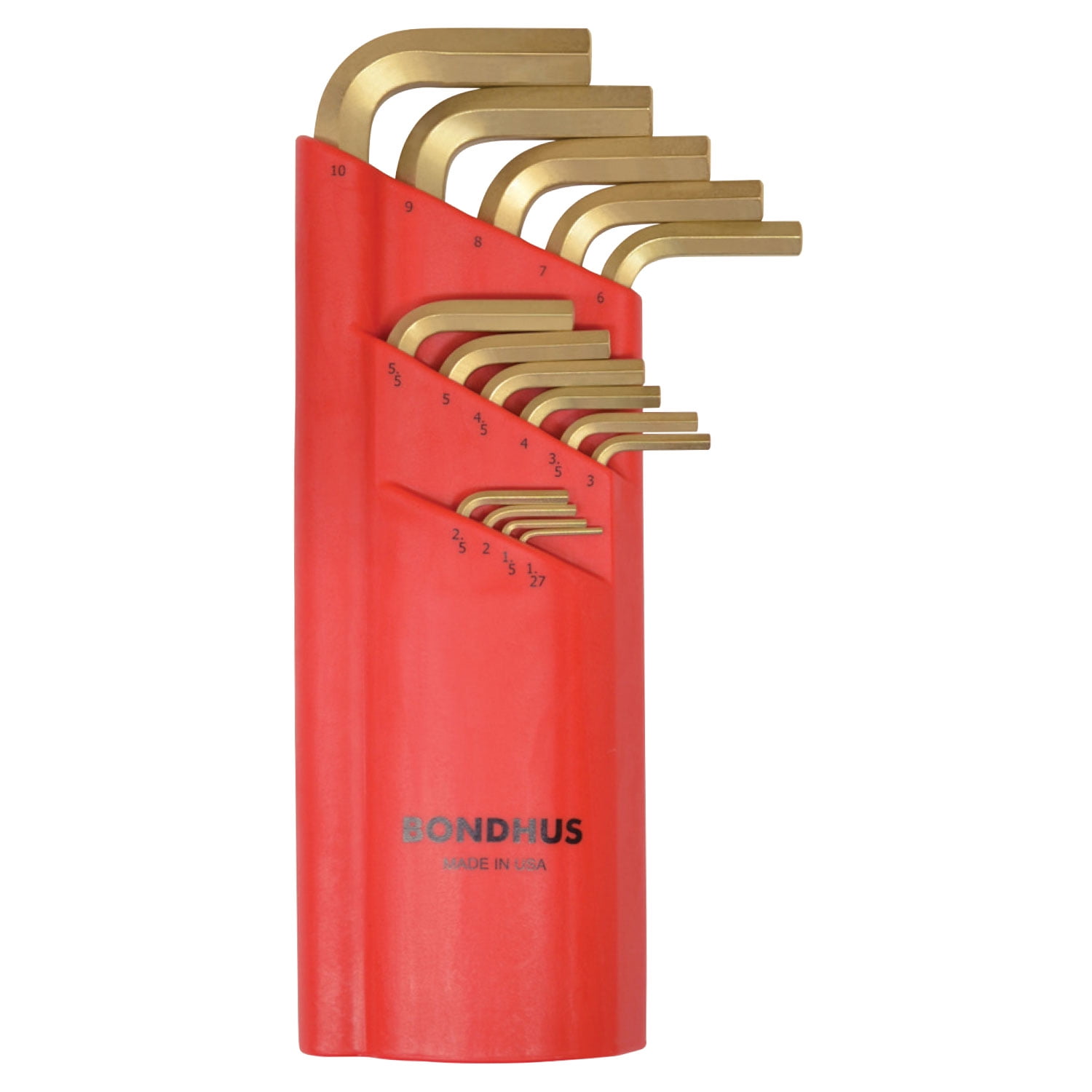 Bondhus 38095 Set of 15 Balldriver L-wrenches GoldGuard,Xtra Long,size ...