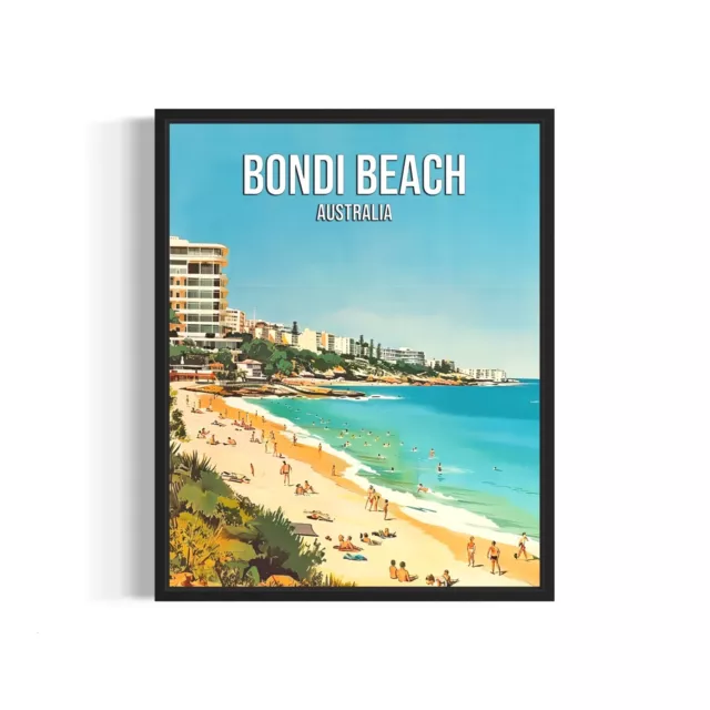 Bondi Beach Australia Poster Art Print Wall Art Painting Artwork Decor ...