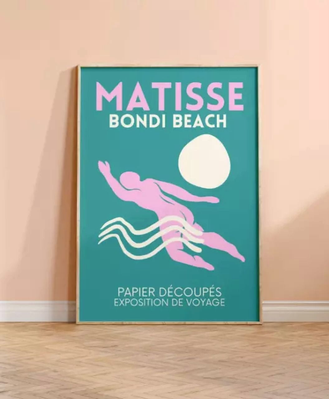 Bondi Beach Bright Travel Print Matisse Style Home Decor Vintage Art ...