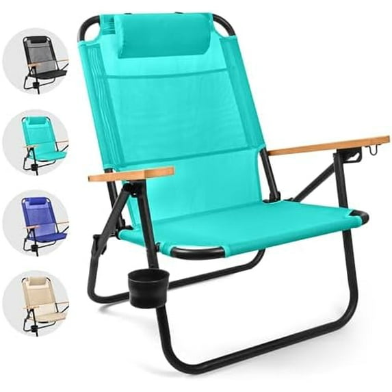 Bondi Beach Chair – Backpack Beach Chair for Adults with Reclining ...
