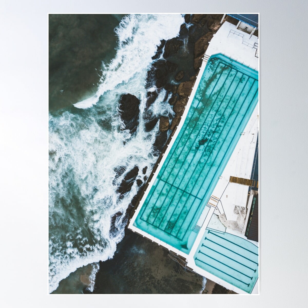 Bondi Beach Pool (Bondi Icebergs) Bird'S Eye View Poster Wall Art ...