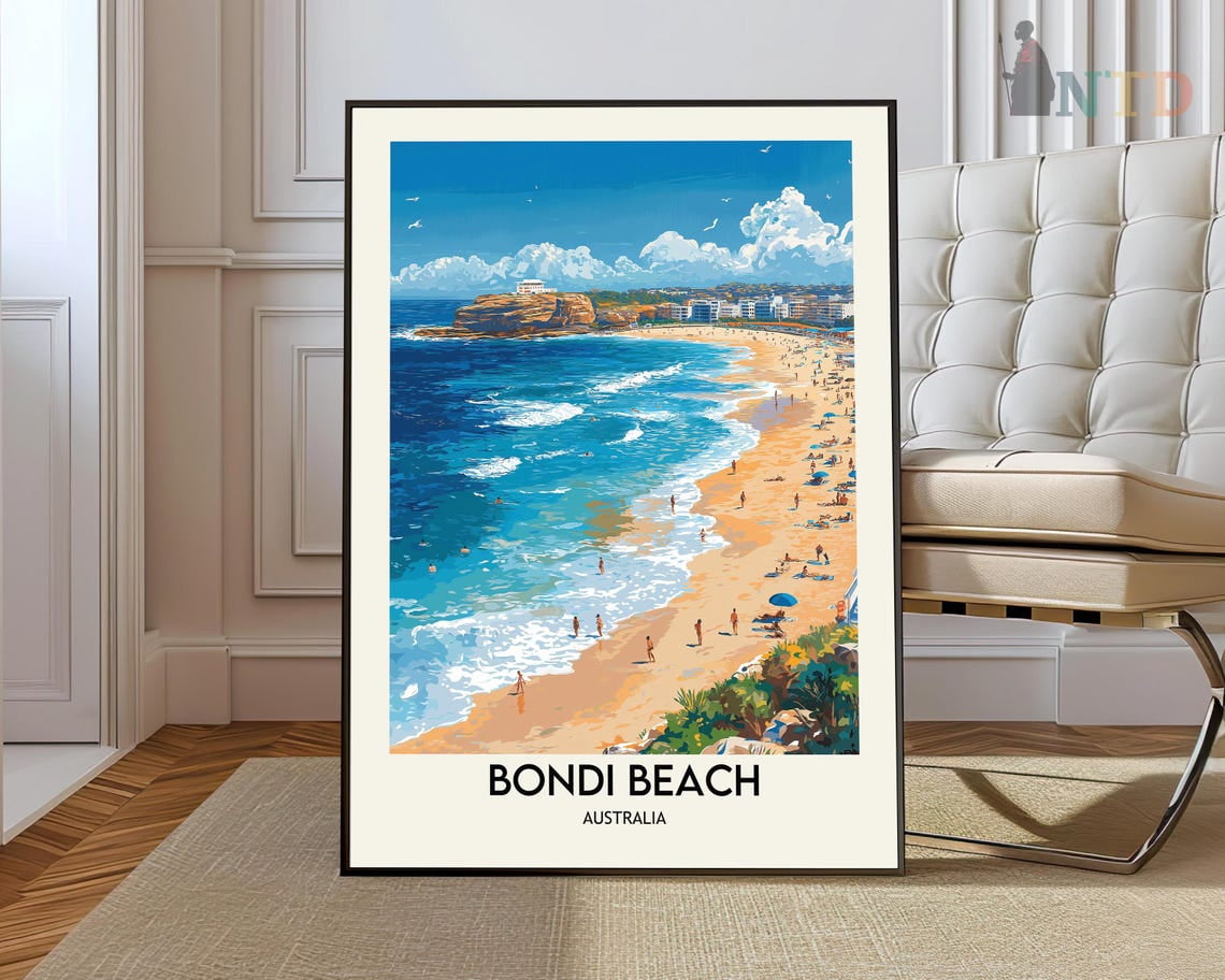 Bondi Beach Print, Bondi Beach Wall Art, Bondi Beach Poster, Bondi ...
