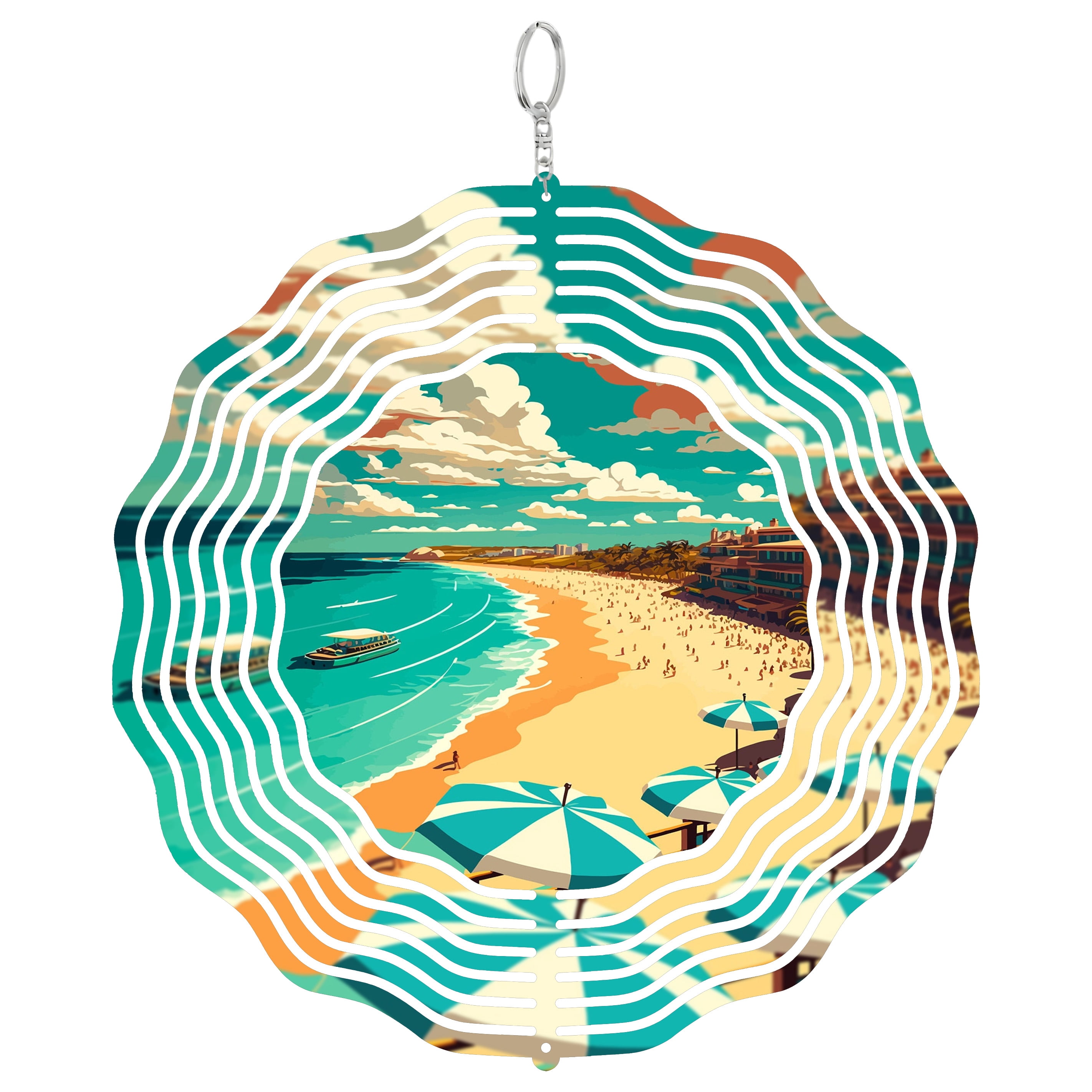 Bondi Beach Sydney Wind Spinner, 3D Metal Outdoor Coastal Decor ...
