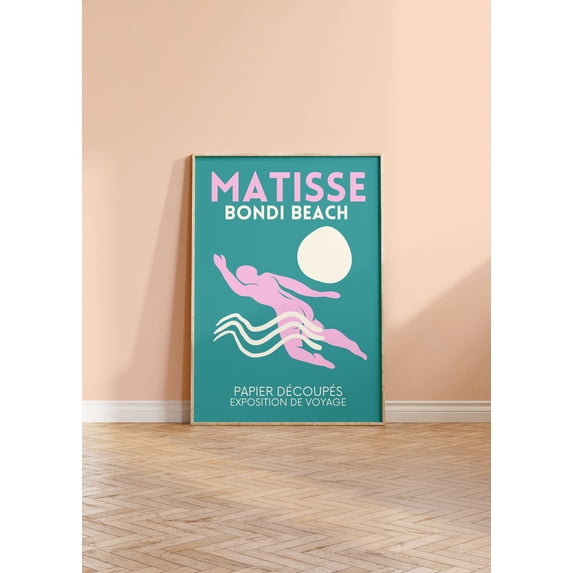 Bondi Beach Travel Print Matisse Style Abstract Gallery Wall Art ...