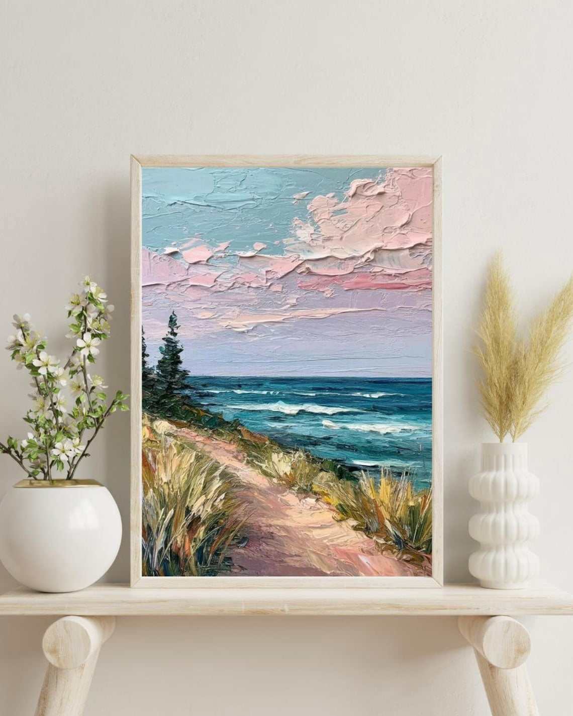 Bondi Coastal Walk Werner Bronkhorst Style Modern Wall Decor, Unframed ...