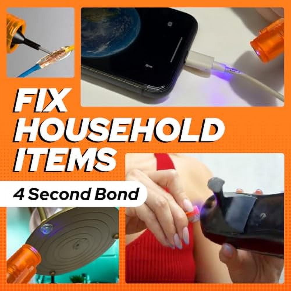 Pro UV Resin Kit Liquid Plastic Welding Kit, Ultraviolet UV Super Glue, Plastic Repair for Home ...