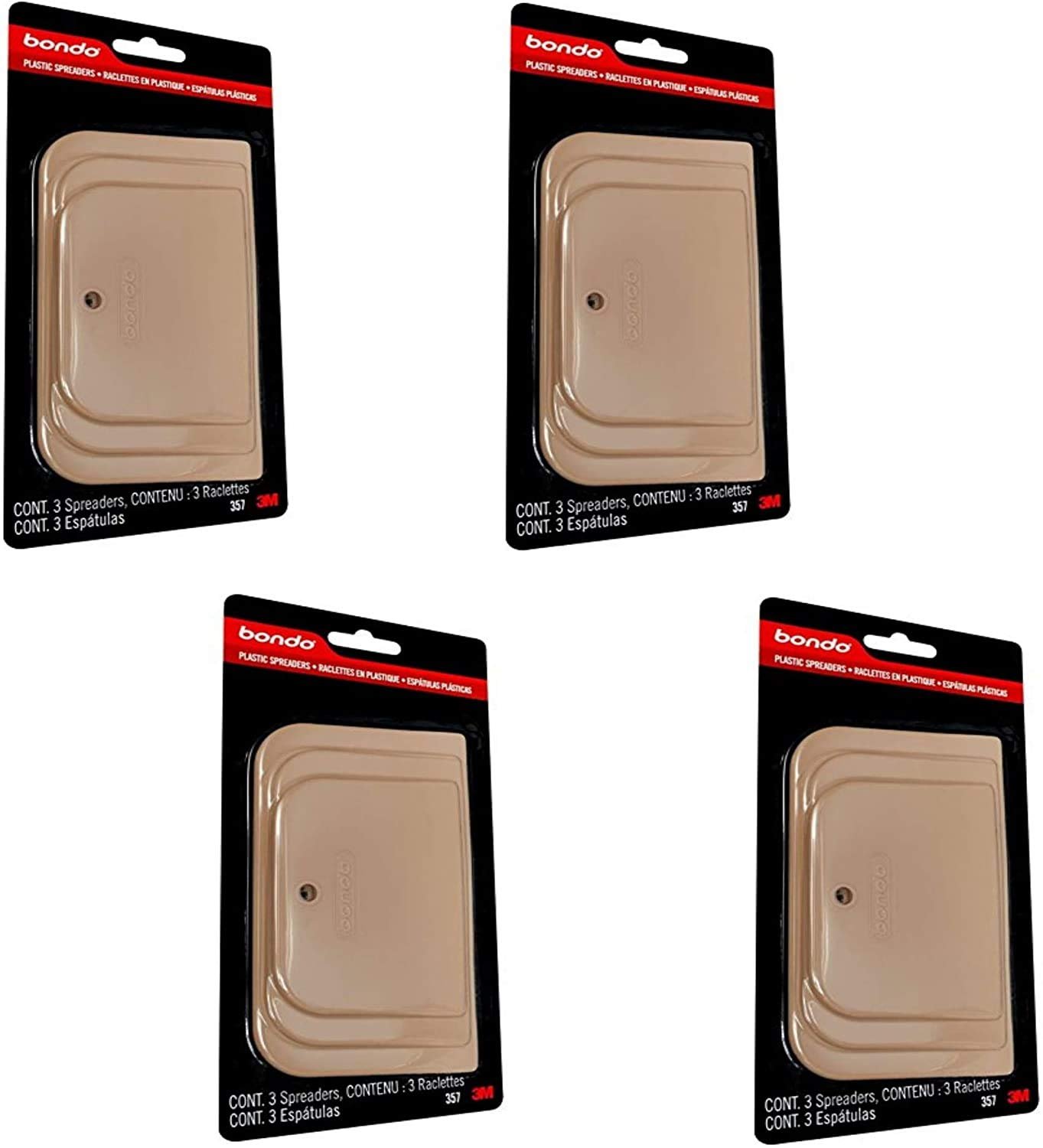 3M Bondo Plastic Spreader 357 - Automotive Body Filler Tool - 3 Piece ...