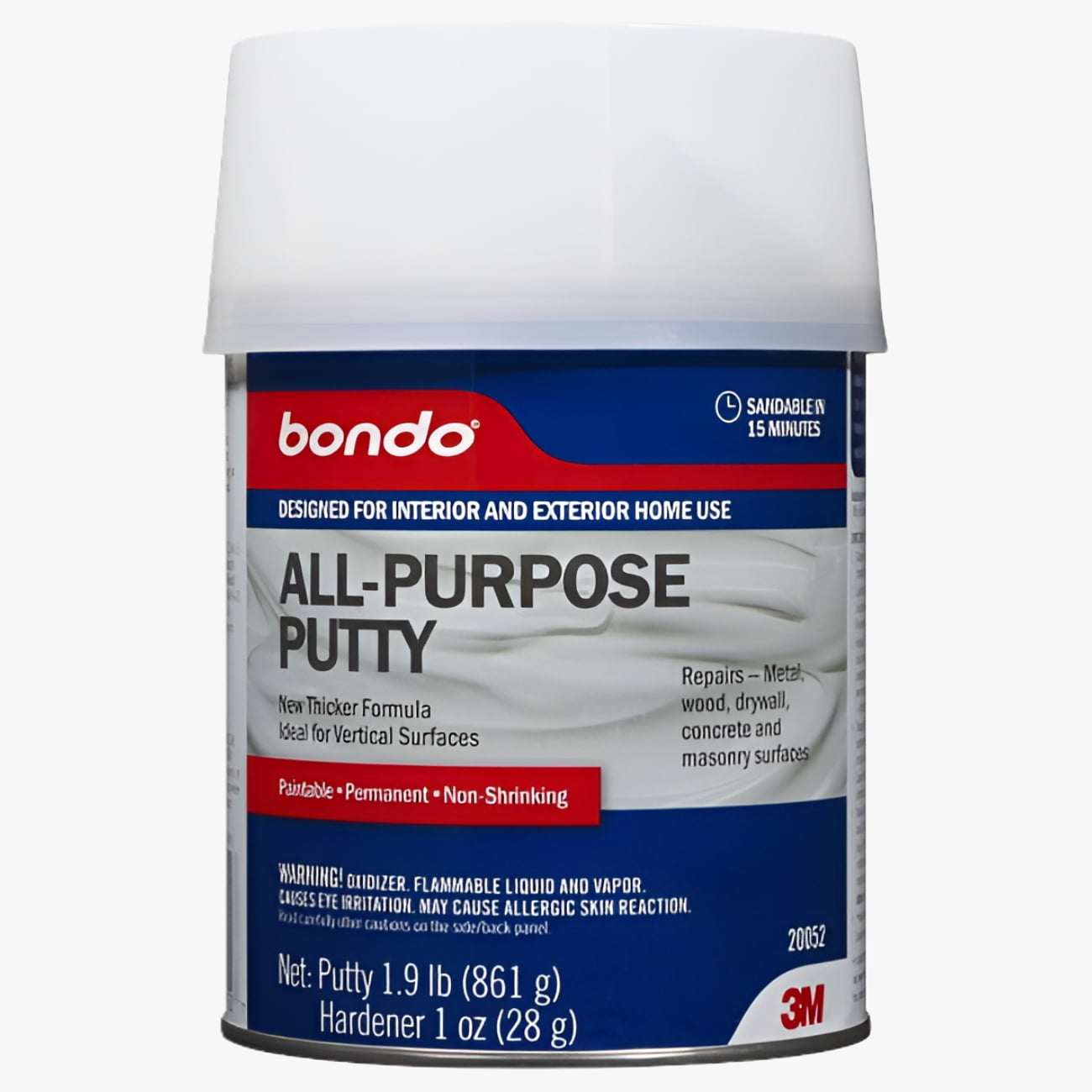 Bondo All-Purpose Putty, Ceramic Repair, Interior/Exterior, Paintable ...