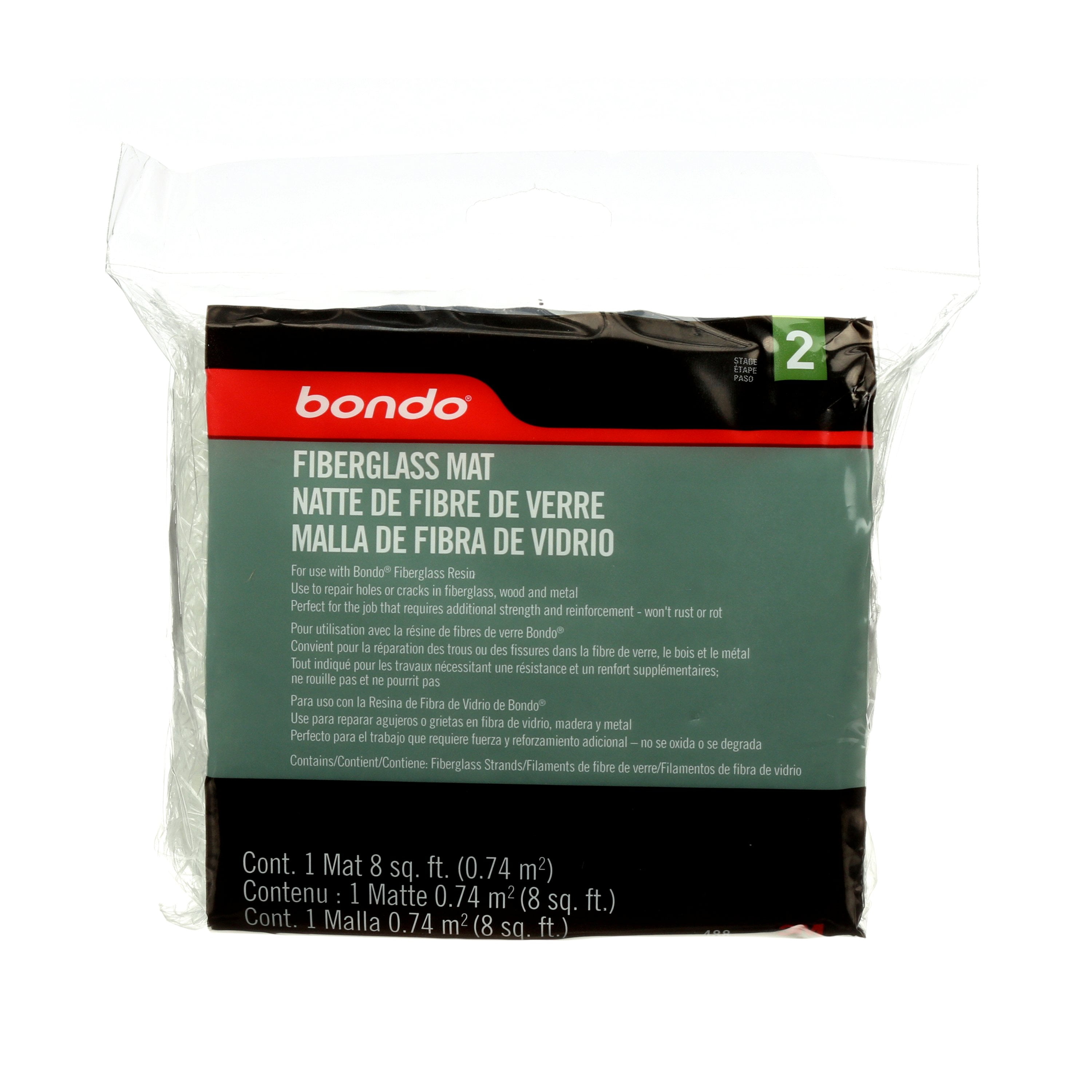 Bondo Fiberglass Mat, Use to Repair Holes or Cracks in Fiberglass, Wood ...