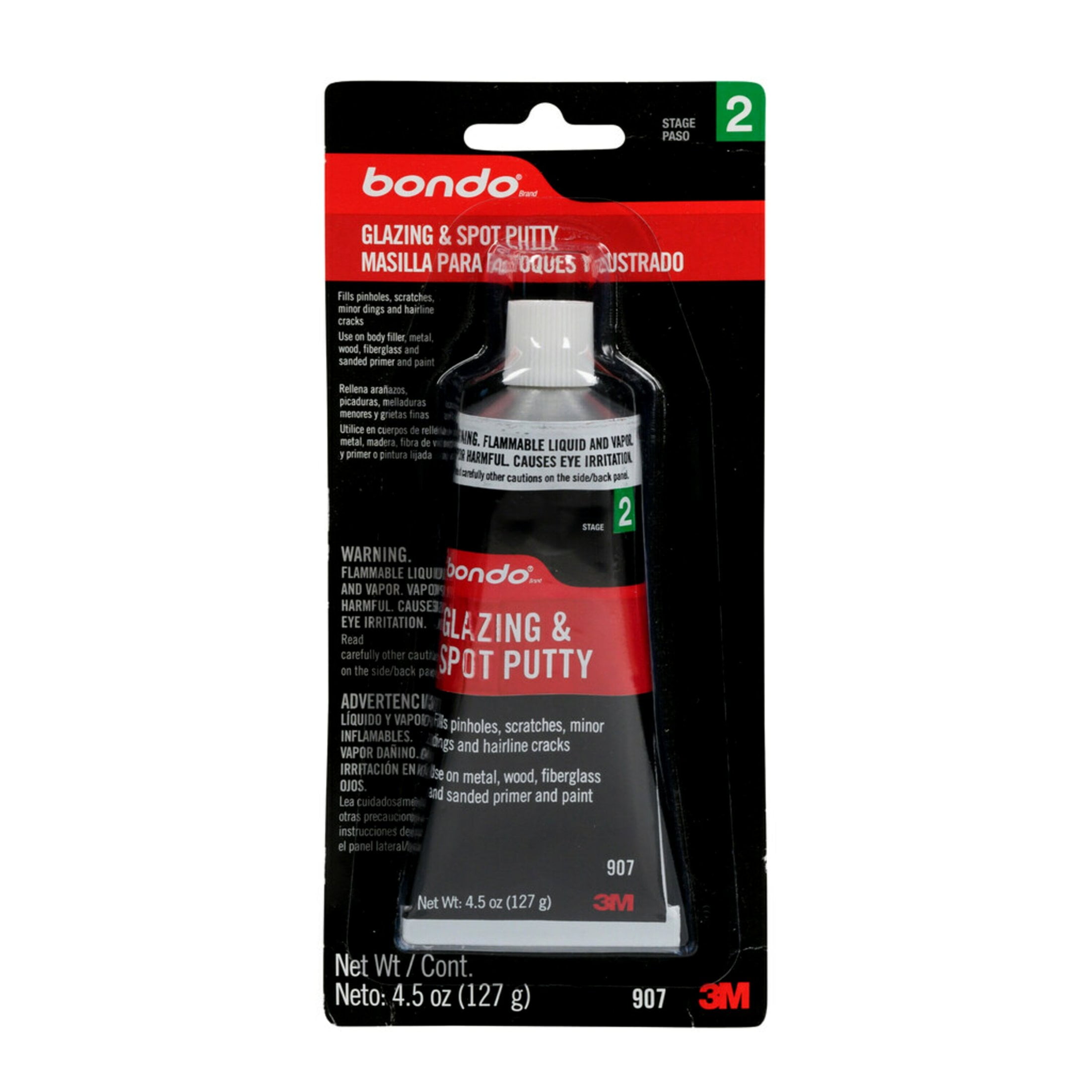 Bondo Glazing and Spot Putty, 00907ES, 4.5 oz, 1 Tube - Walmart.com