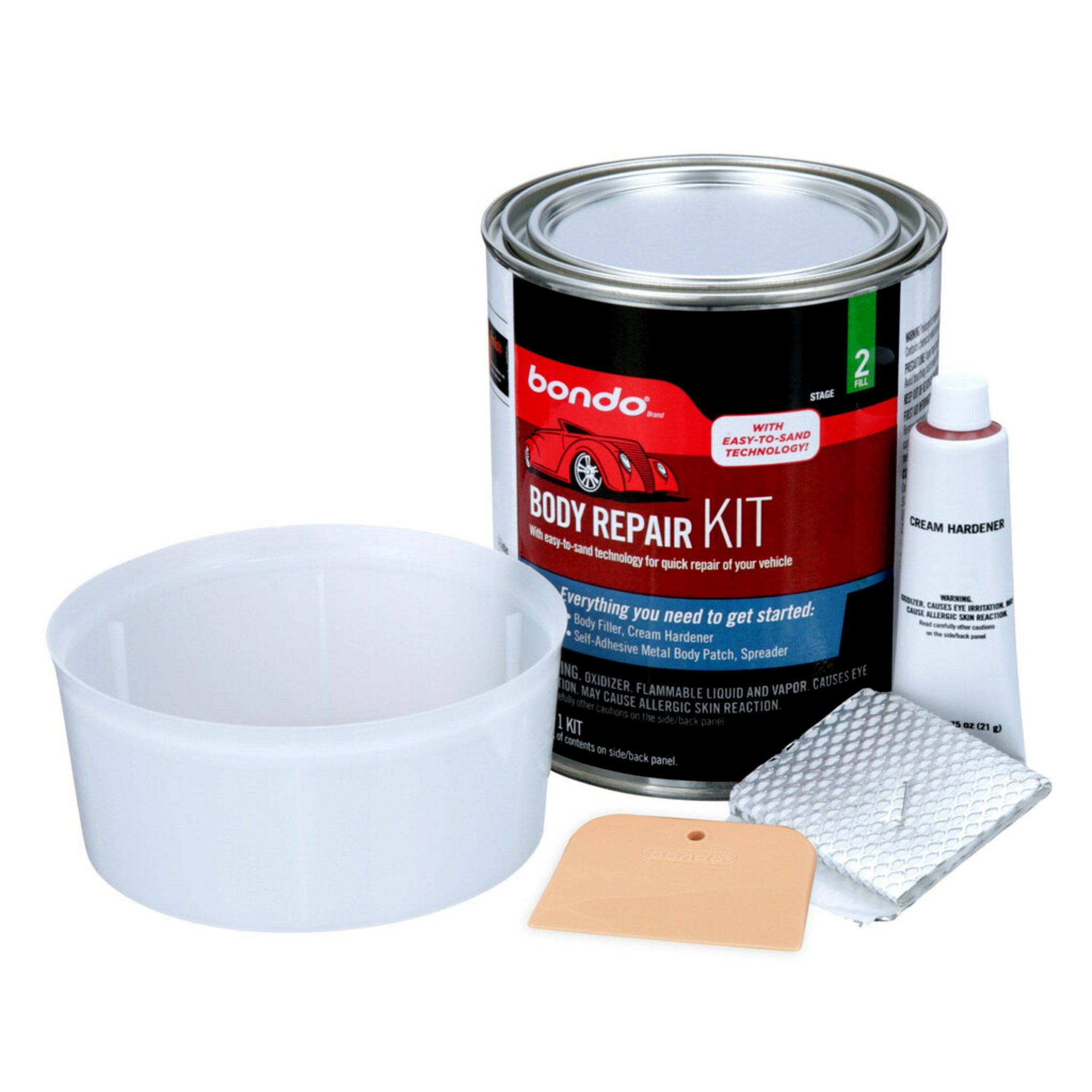 Bondo Body Repair Kit with Self-Adhesive Metal Body Patch, 1 Kit ...