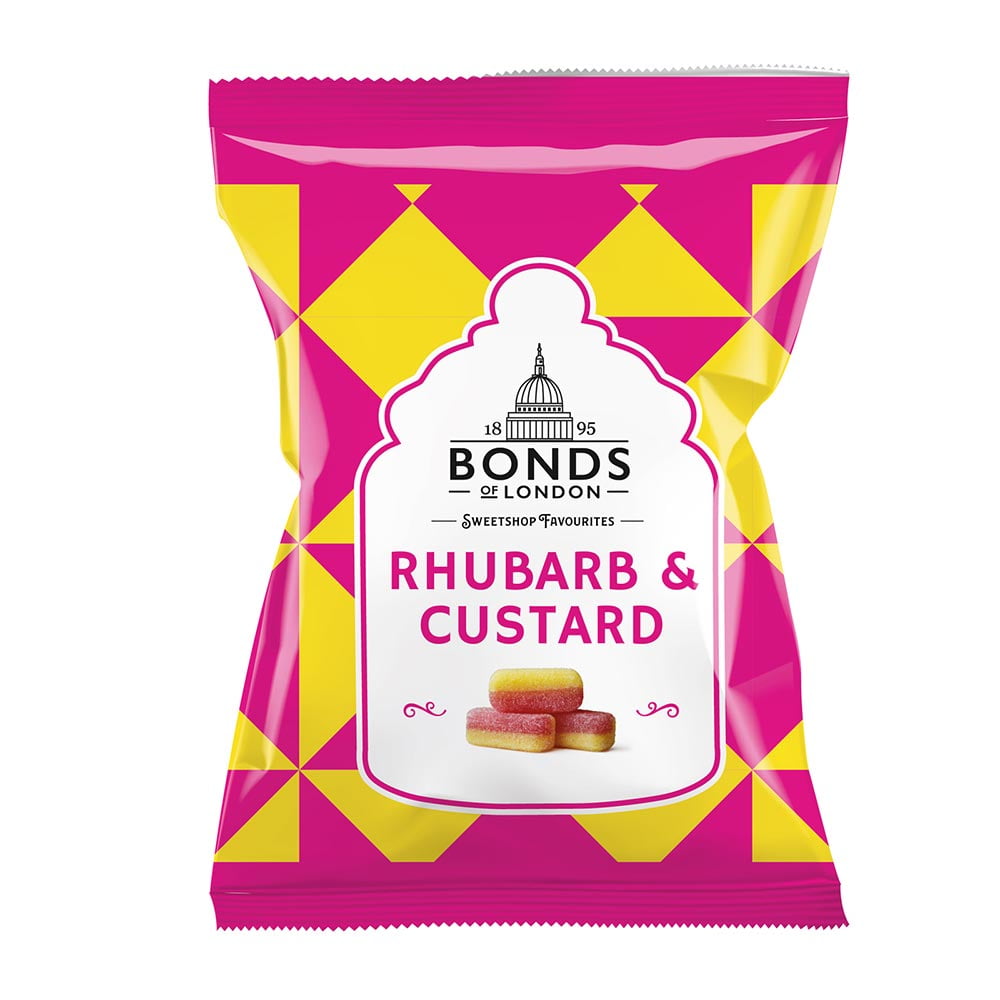 Bonds of London Rhubarb and Custard Sweets, Dual Flavour Boiled Share ...