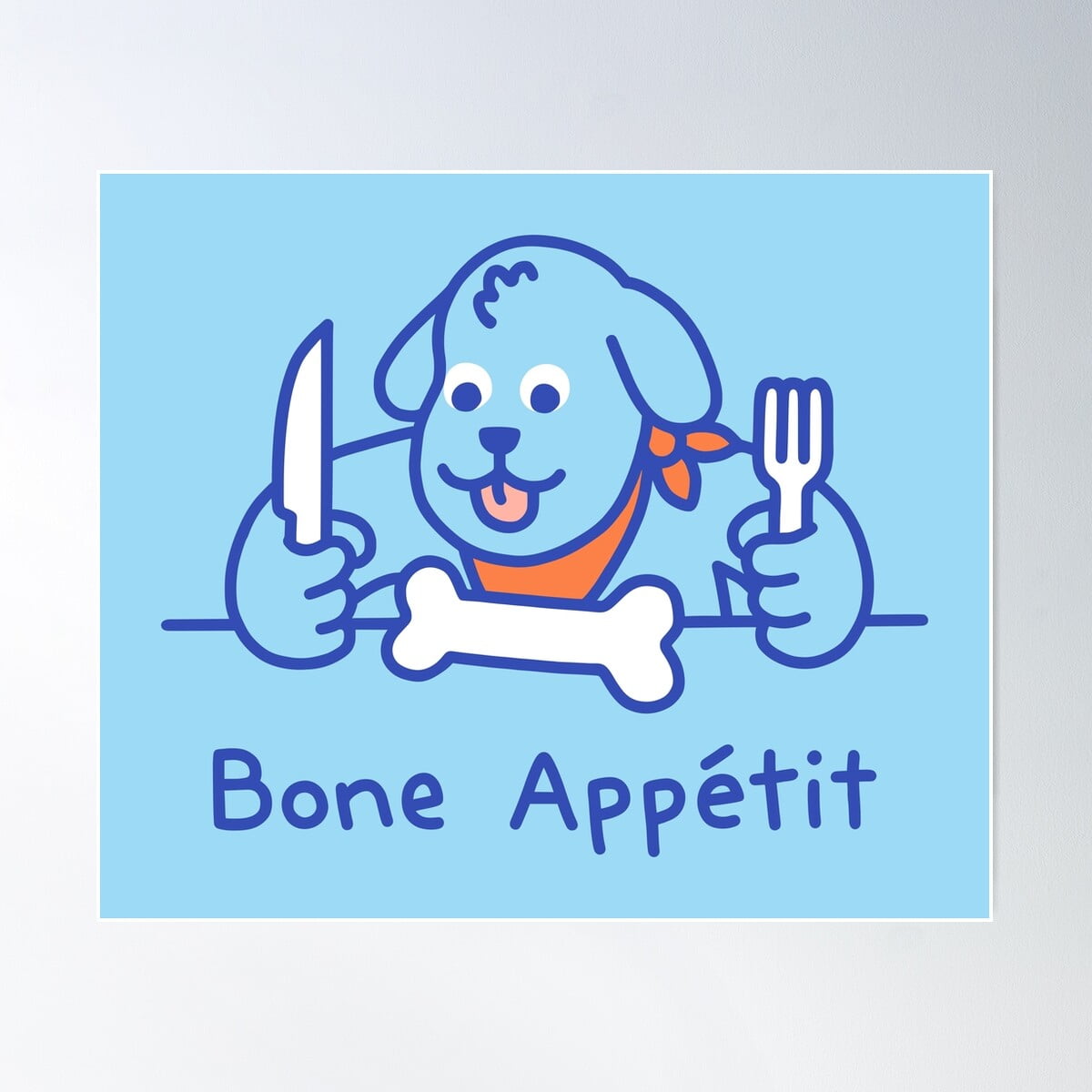 Bone Appã©Tit Poster Wall Art, Modern Wall Decor For Living Room ...