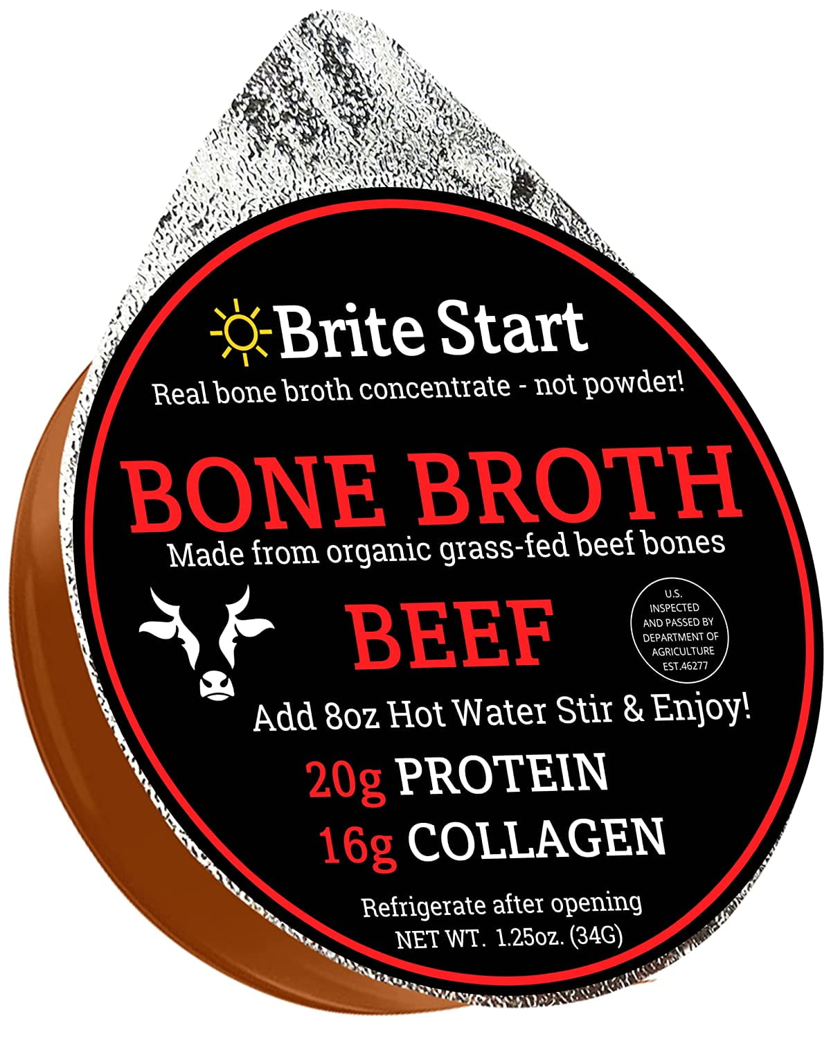 Bone Broth - Beef Bone Broth - 12 Count - Keto Friendly Concentrate ...