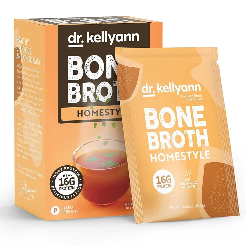 Bone Broth Collagen Powder Packets (7 Servings, 1 Box), 16g Protein ...