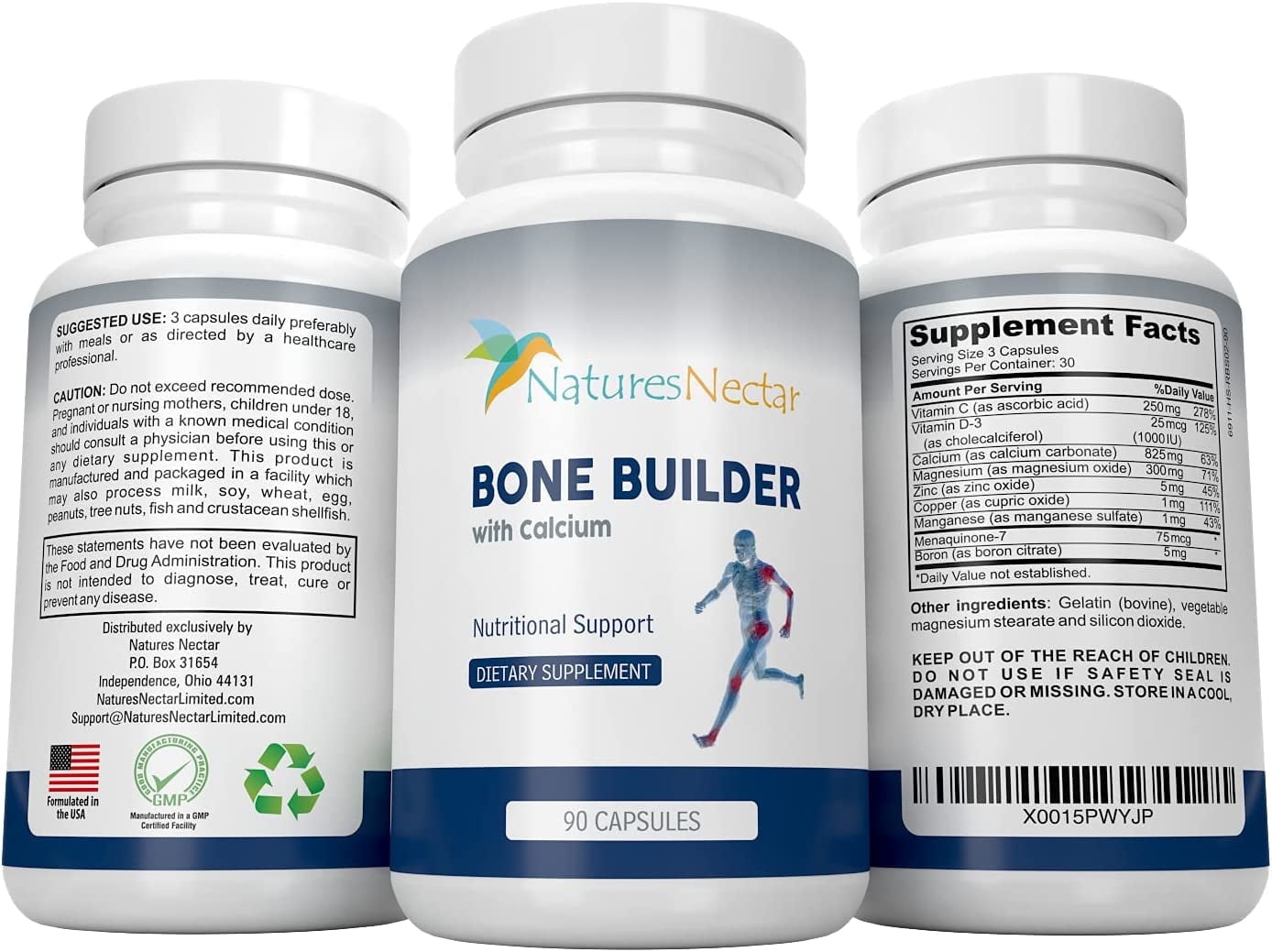 Natures Nectar Bone Builder Supplements - Bone Health Support with ...