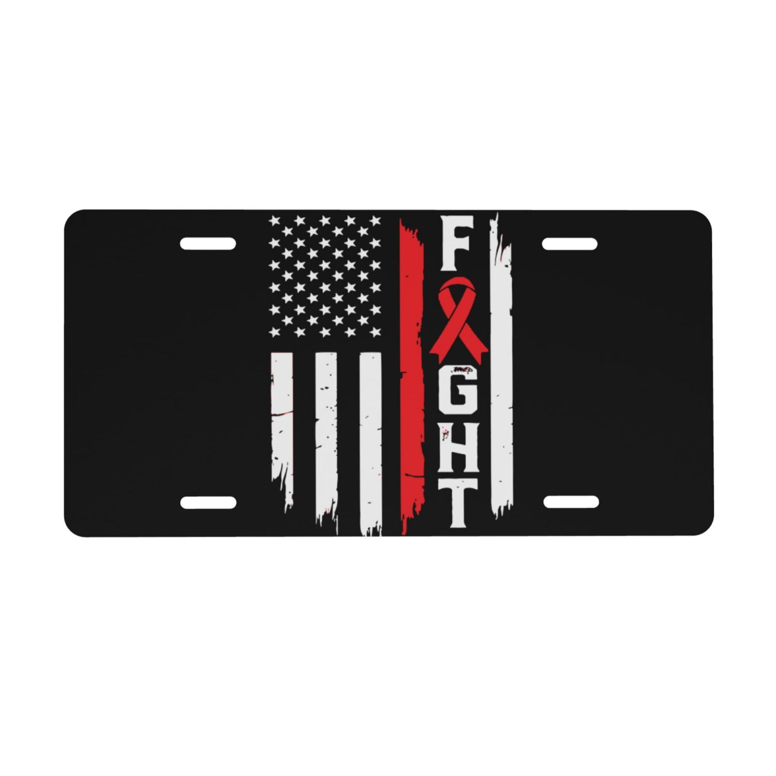 Bone Cancer Awareness American Distressed Flag License Plate 6x12 Inch ...