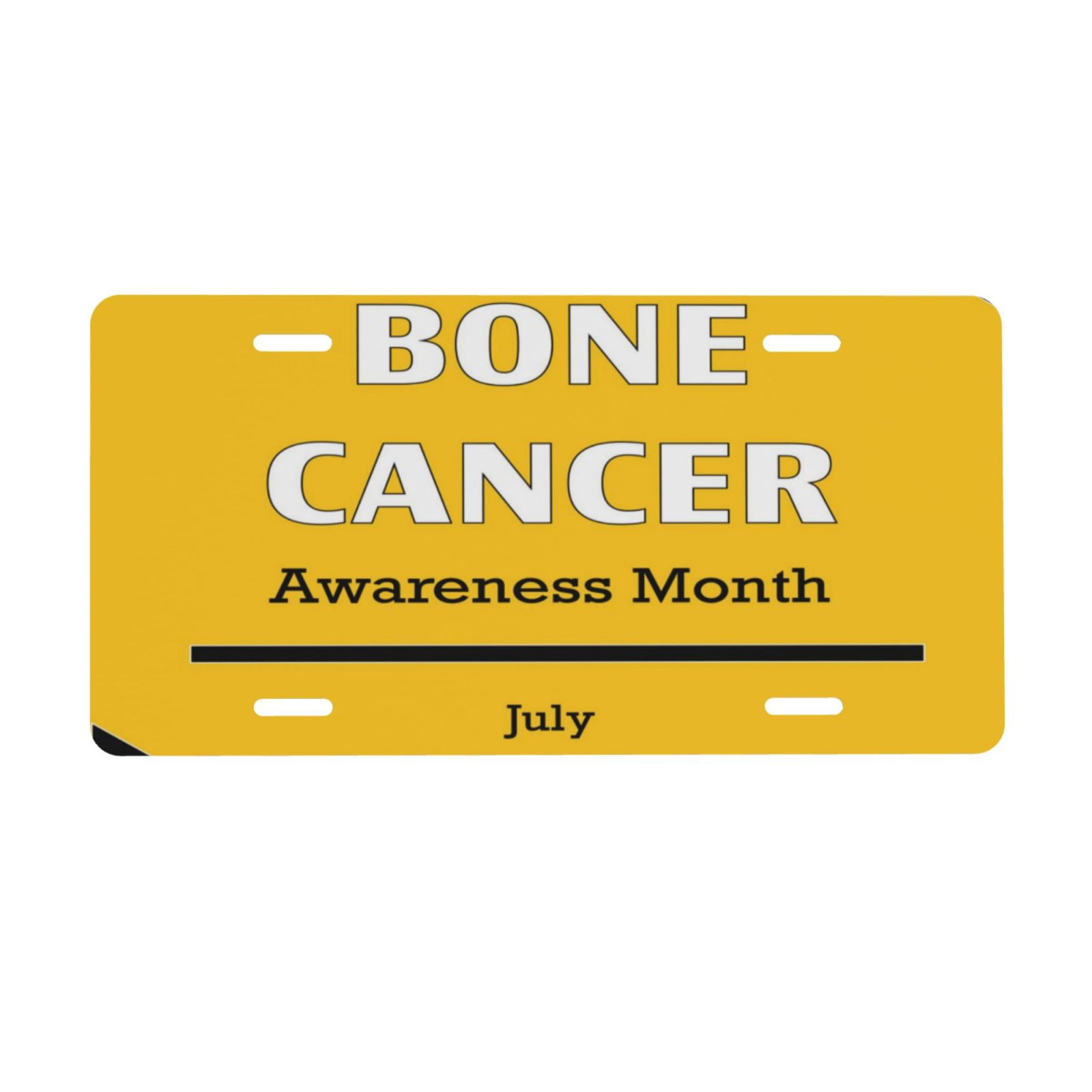 Bone Cancer Awareness Month License Plate Funny Aluminum Car Decoration ...