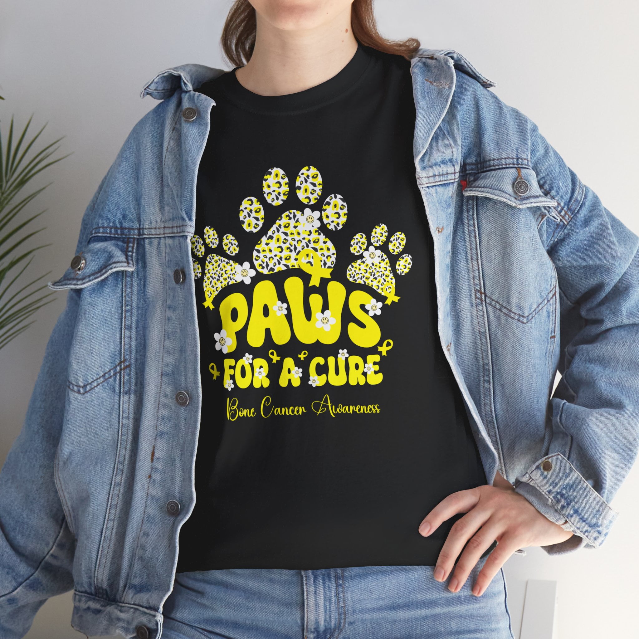 Bone Cancer Cute Paws For A Cure T - Shirt Gift For Warrior Survivor ...