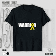 Bone Cancer Warrior Sarcoma Yellow Ribbon Support Warrior Mode Unisex T ...