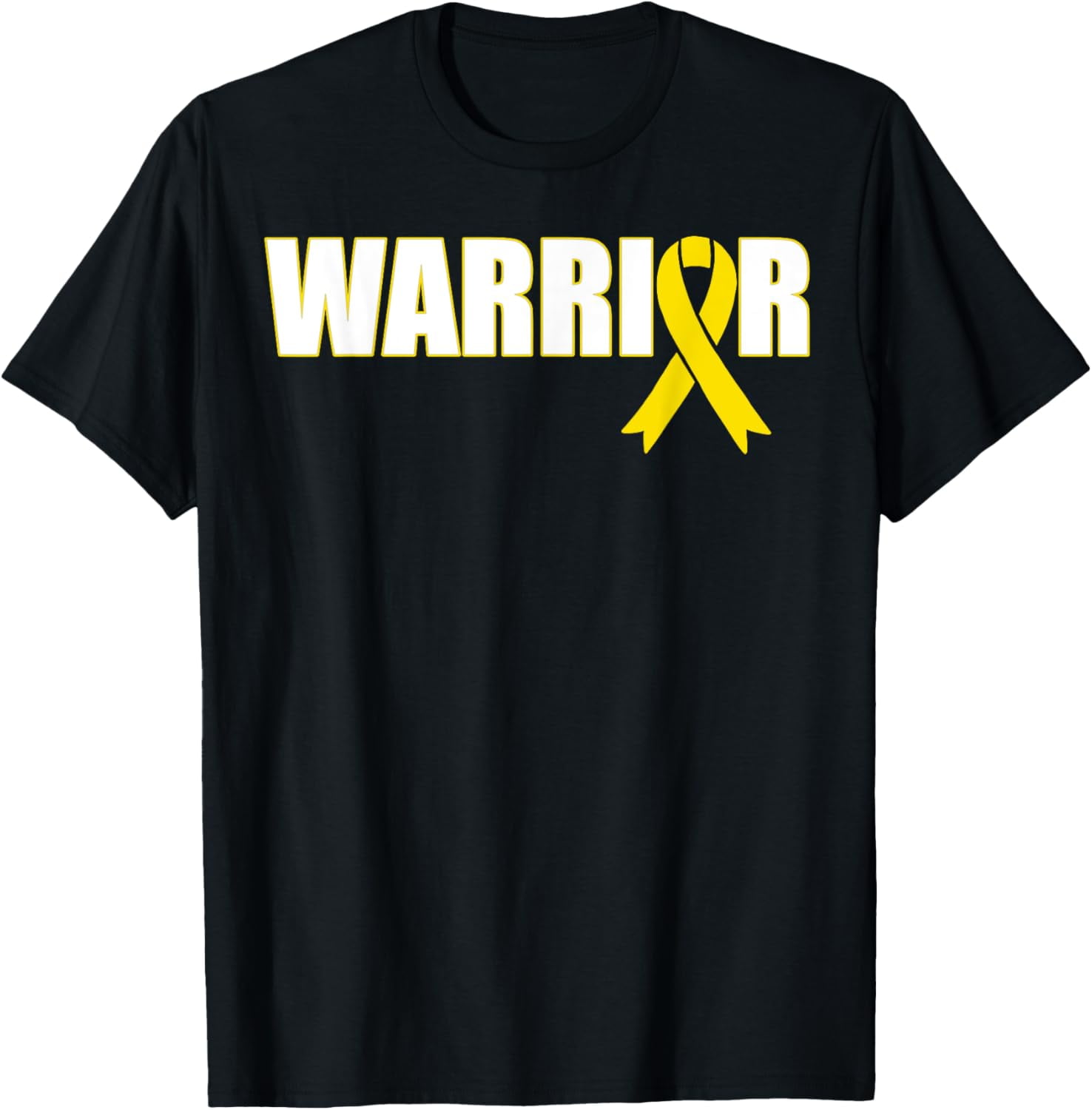 Bone Cancer Warrior T-Shirt - Sarcoma Yellow Ribbon Shirt T-Shirt ...