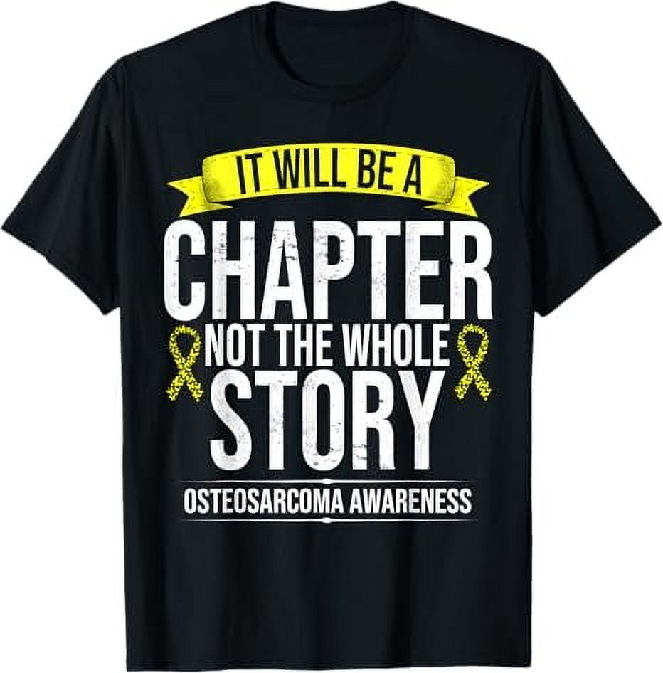 Bone Cancer Yellow Ribbon Cure Hope Osteosarcoma Awareness T-Shirt ...