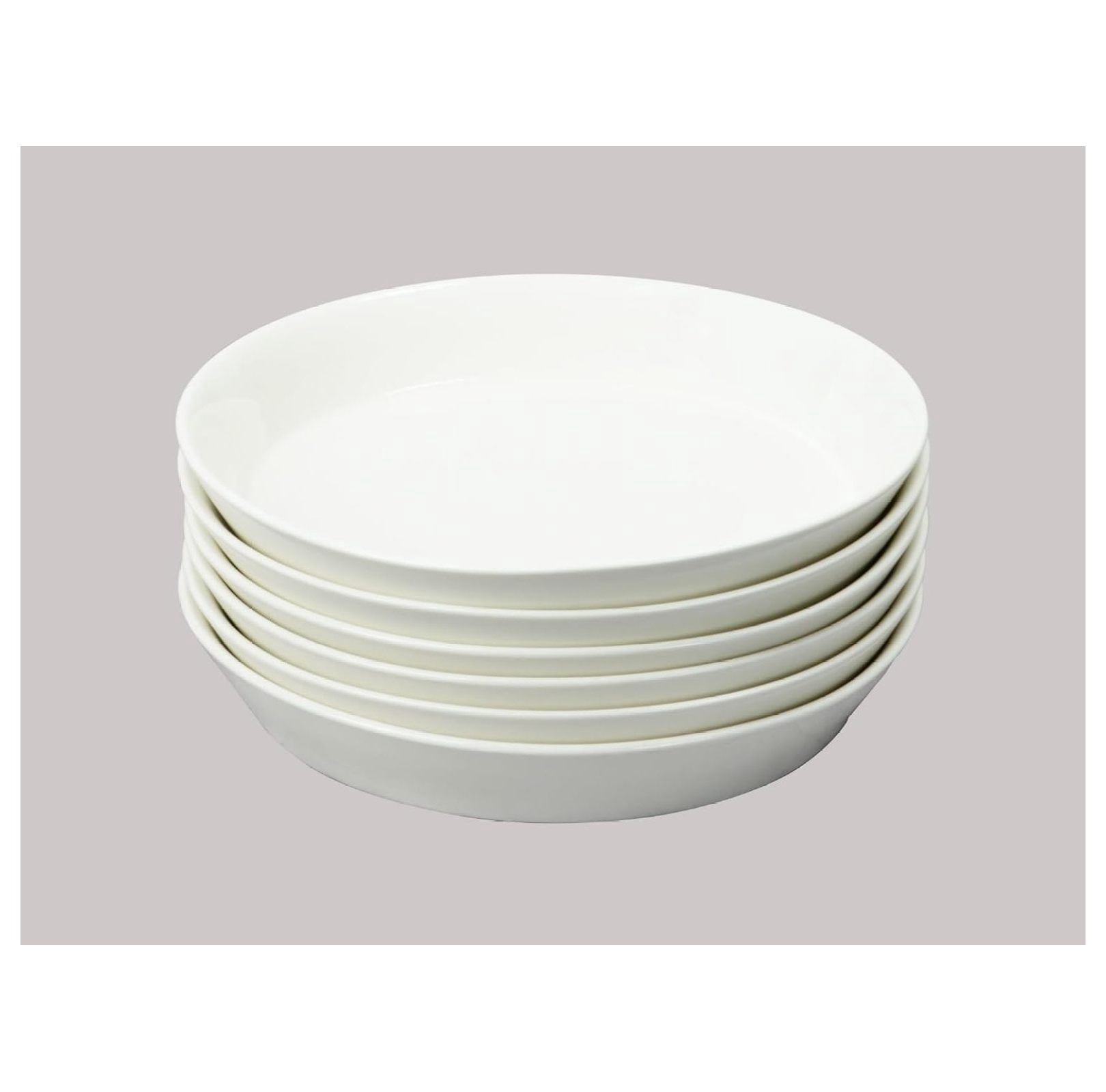 Bone China Cone Shape, Elegance White Soup Plate 8.5", Set of 6 ...