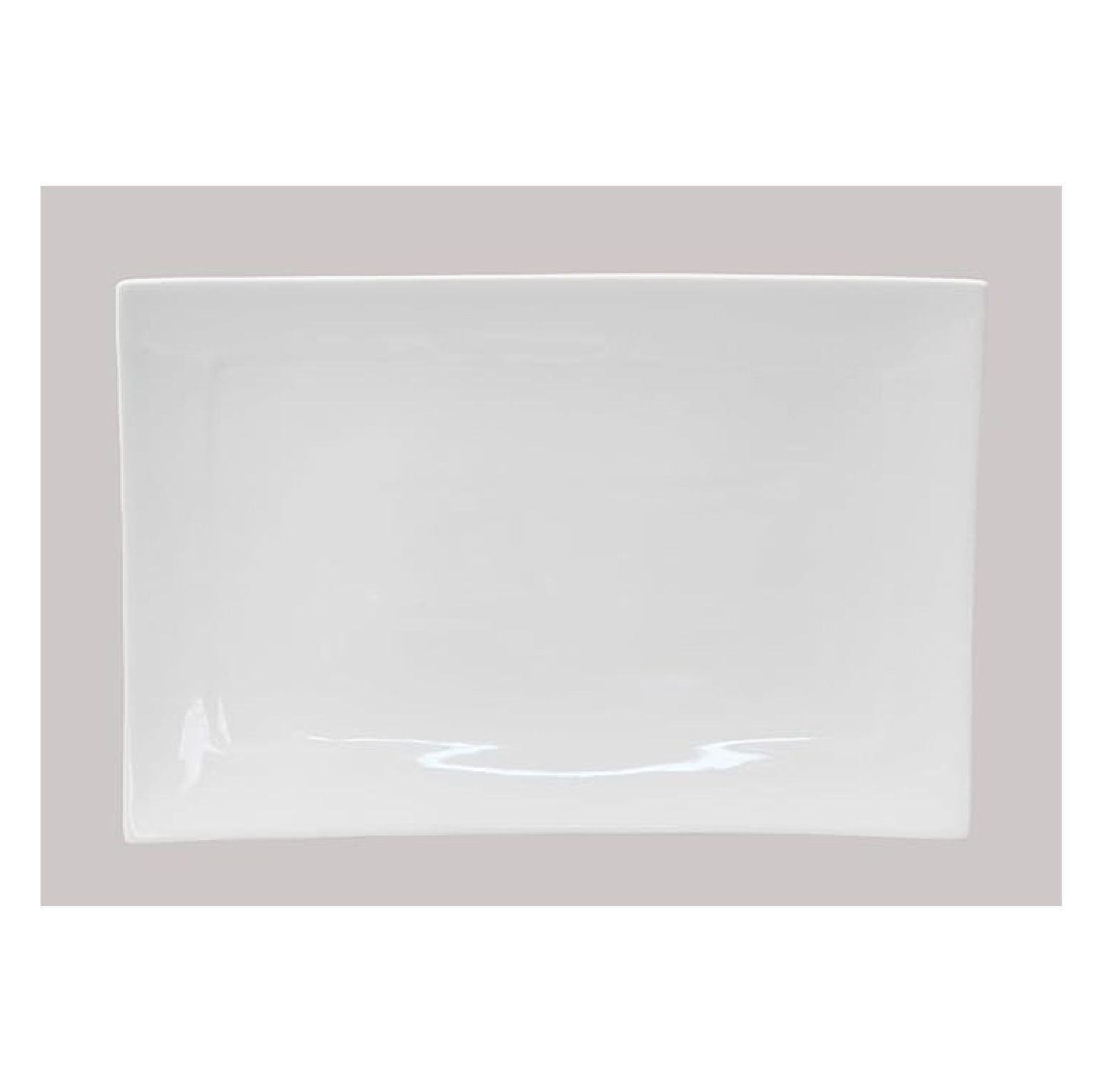 Bone China Square Shape, Elegance White Rectangular Platter 12" x 7 ...