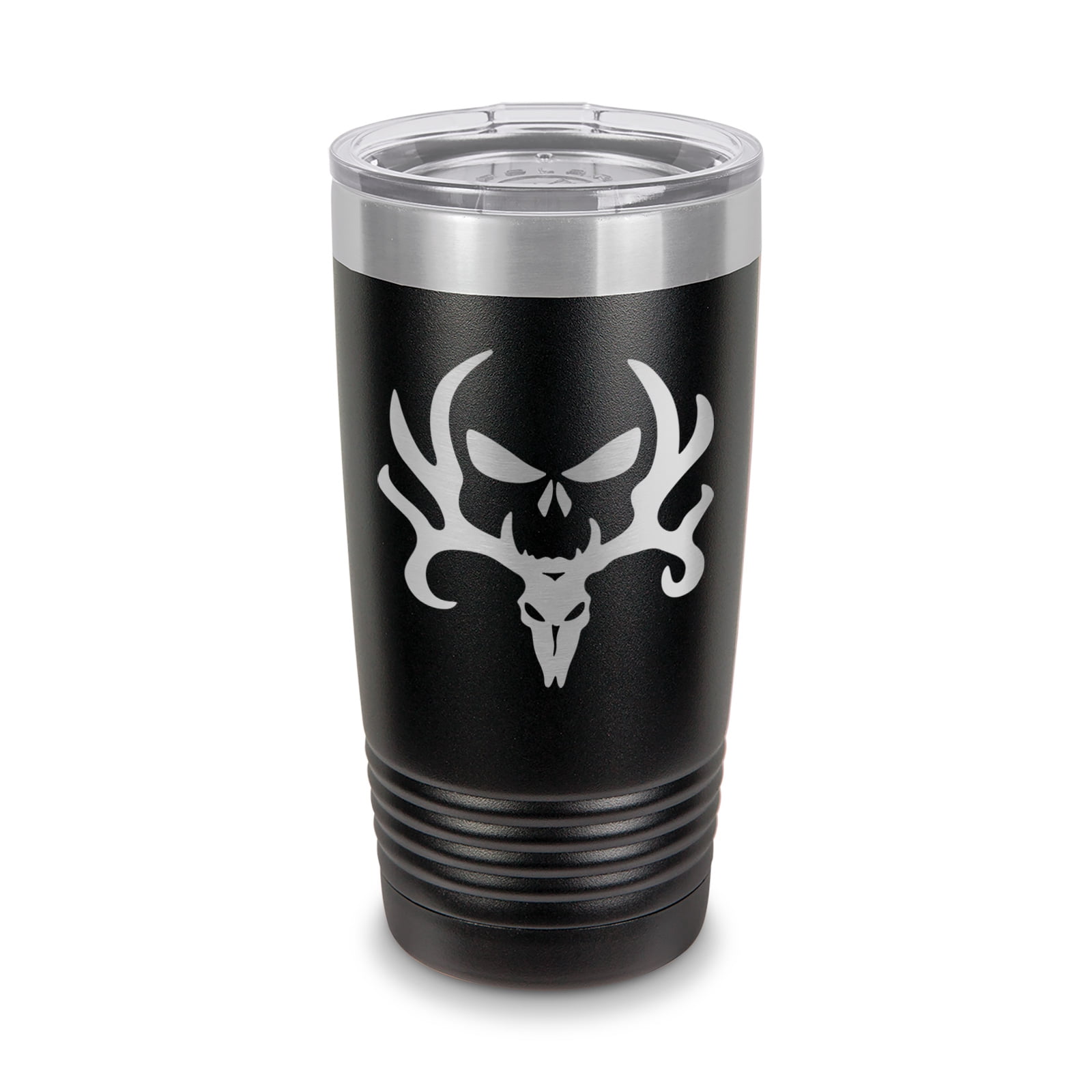 Bone Collector Deer Hunting Tumbler 20 oz - Laser Engraved w/ Clear Lid ...