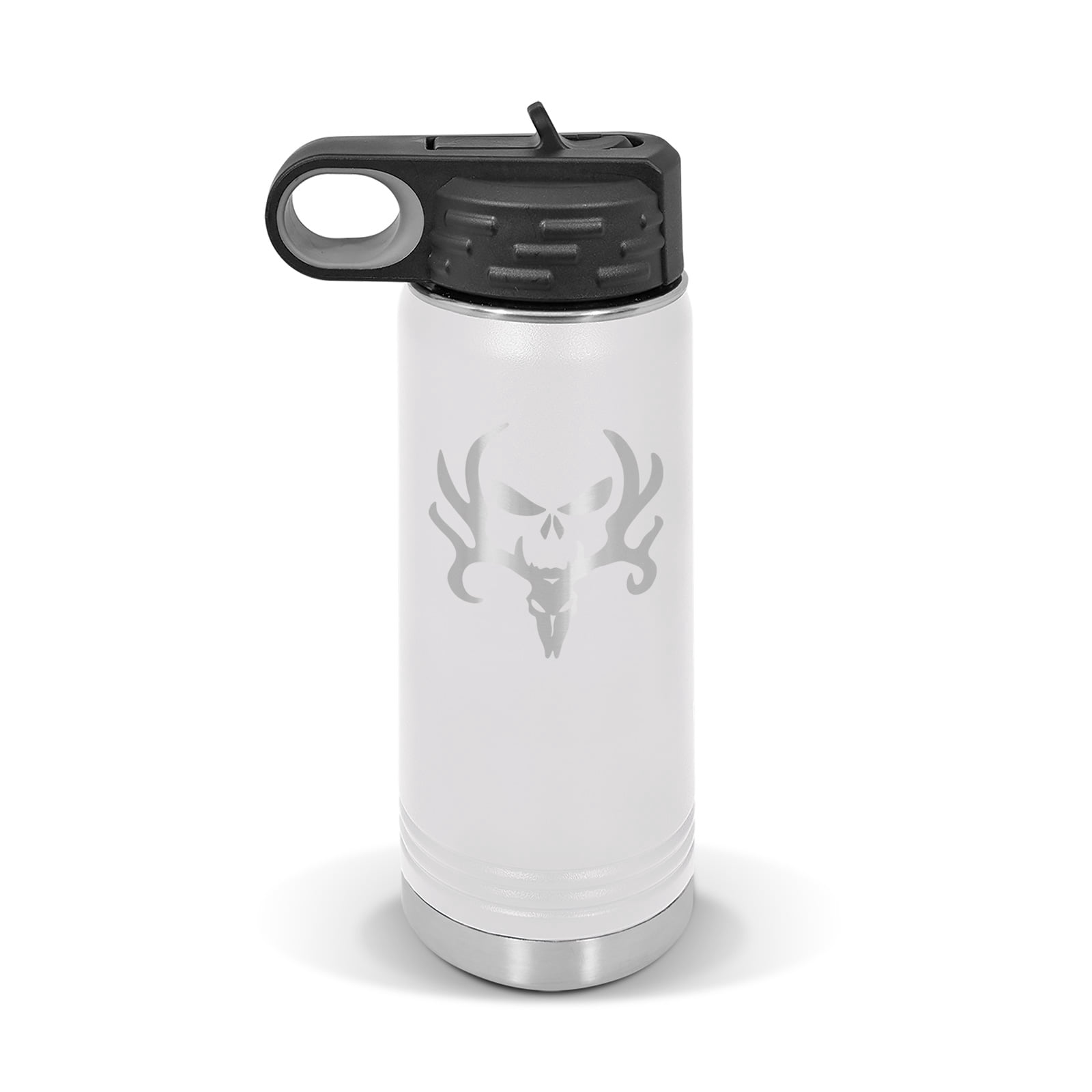 Bone Collector Deer Hunting Water Bottle 20 oz - Laser Engraved w/ Flip ...