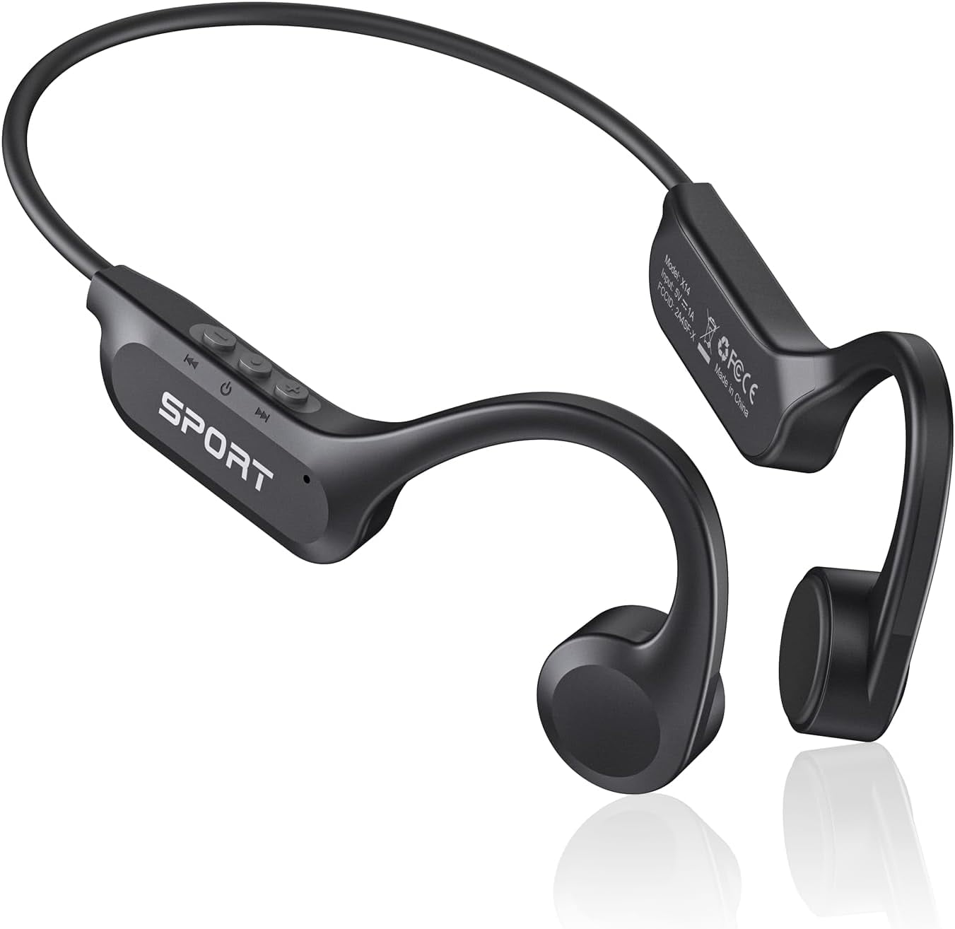 Bone Conduction Bluetooth 5.4 Open Ear with Mic, Premium Loud Sound ...