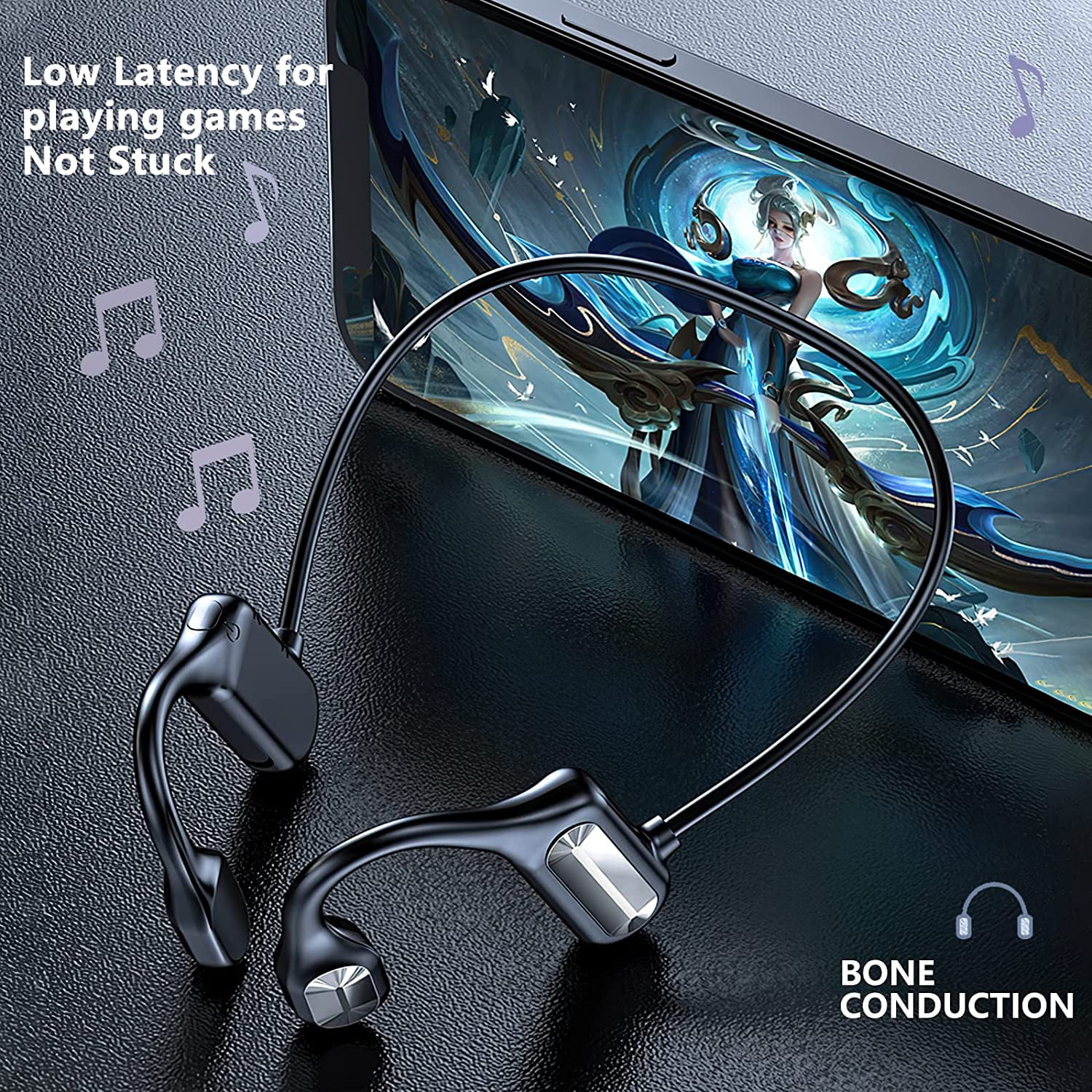 Bone Conduction Bluetooth Earphones, Air Conduction Open Ear Headphones ...
