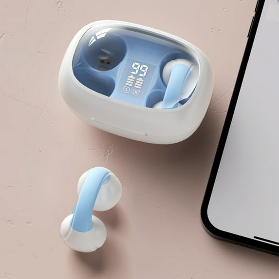 Bone Conduction Clip-On Bluetooth Earphones, High Sound Quality Stereo ...