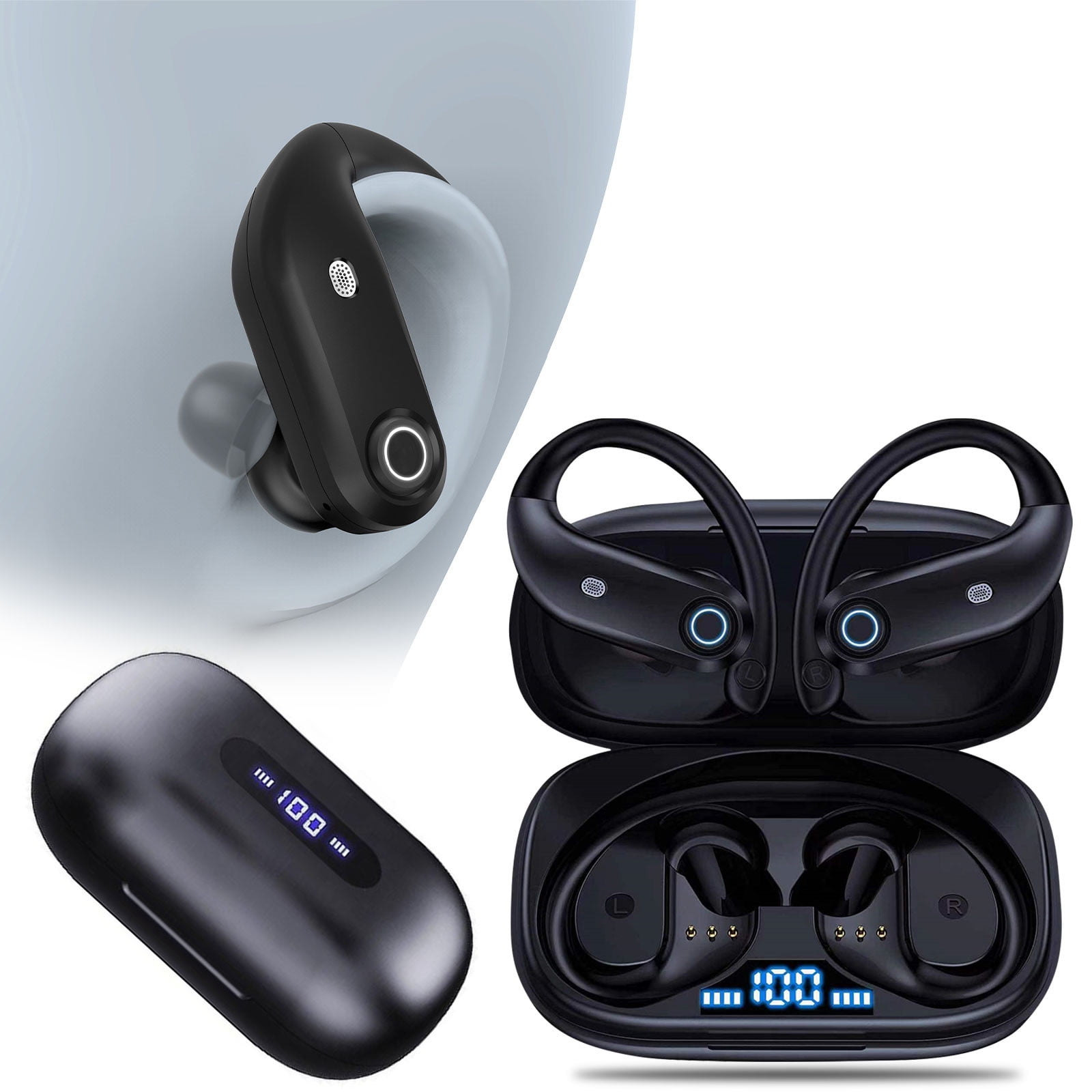 Bone Conduction Earbuds - Open Ear Earphone With Intelligent Digital ...