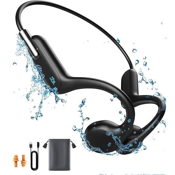Bone Conduction Headphones Bluetooth, Open Ear Headphones with Mic ...