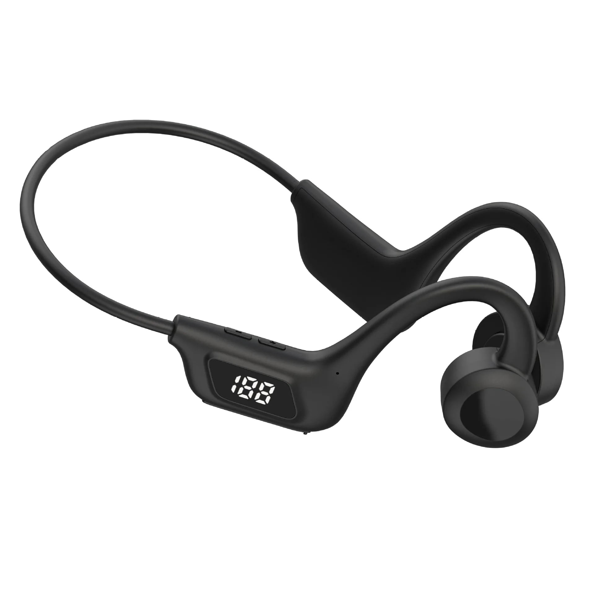 Bone Conduction Wireless Bluetooth-compatible Headset LED Display ...