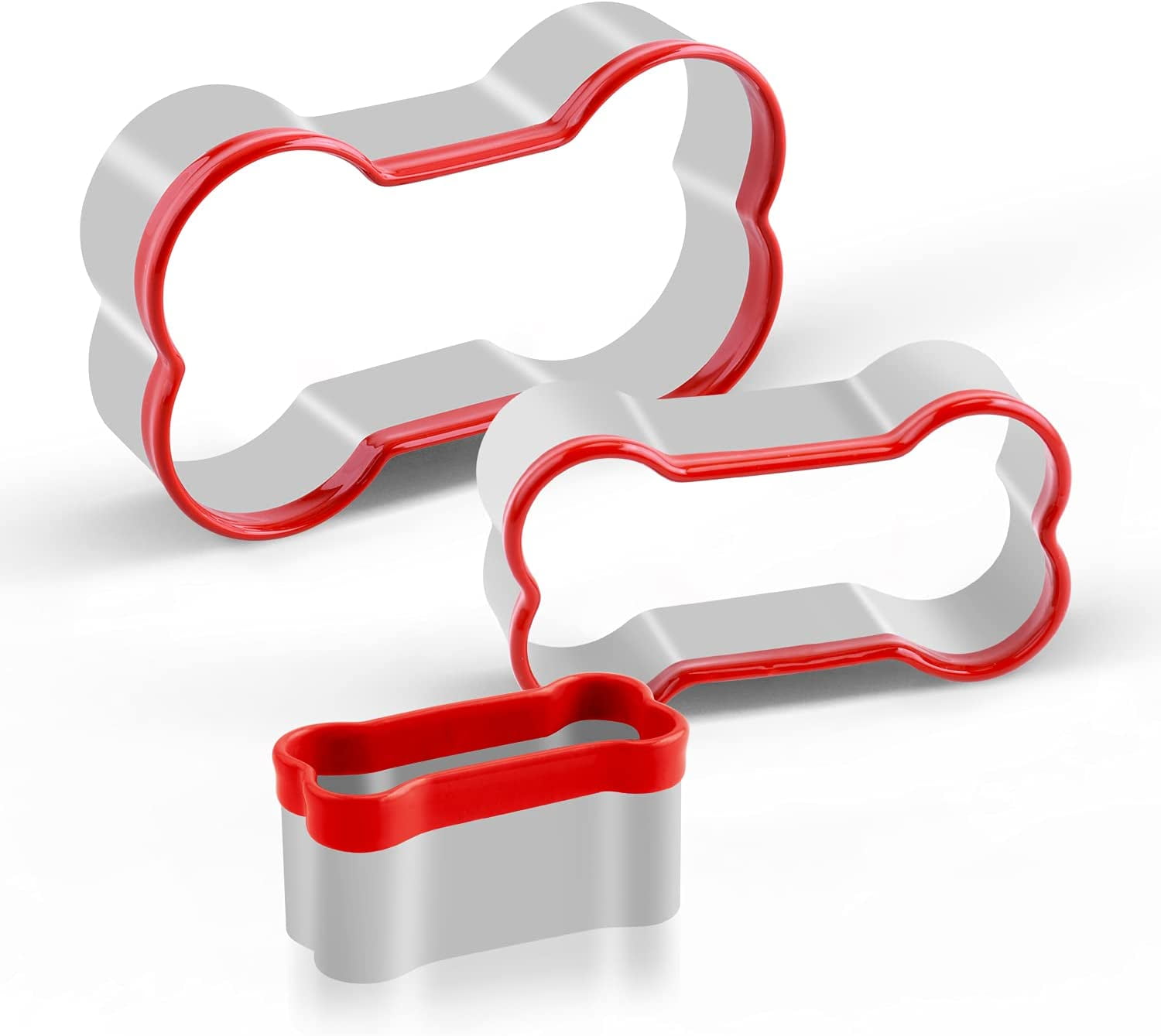 Bone Cookie Cutters Set for dog treats, 3 Piece Dog Bone Biscuit ...